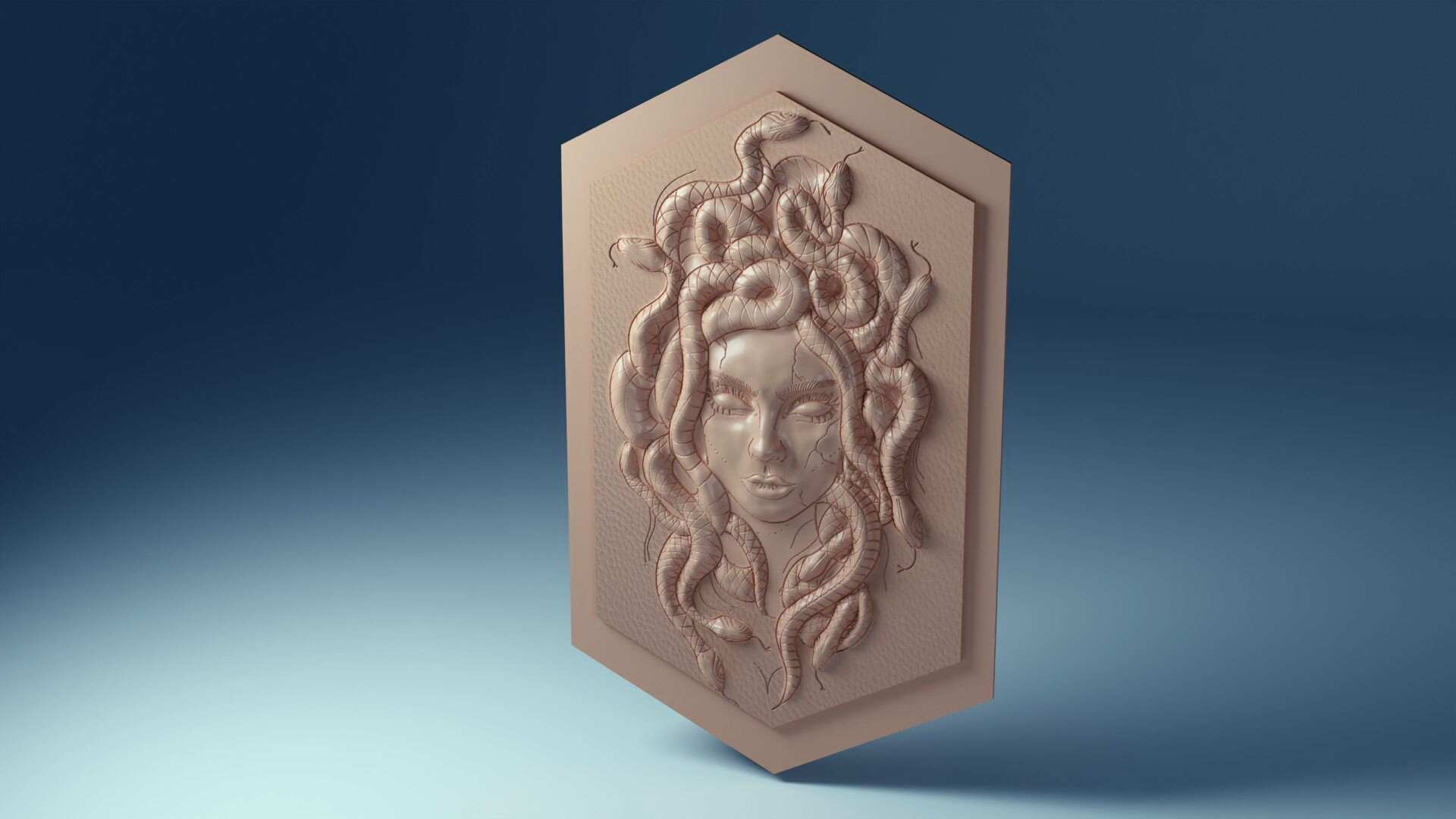 ArtStation - Medusa bas relief