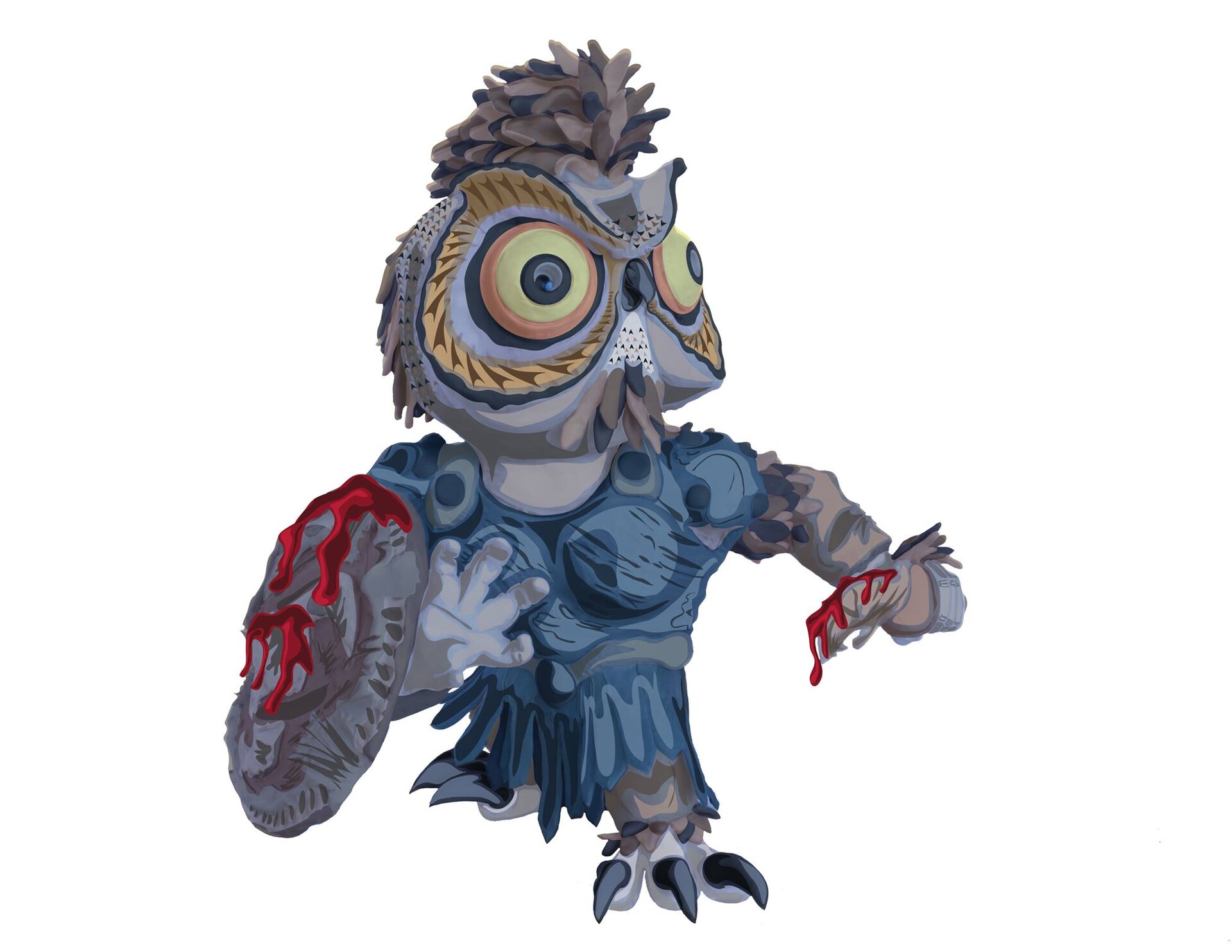 ArtStation - búho gladiador / gladiator owl