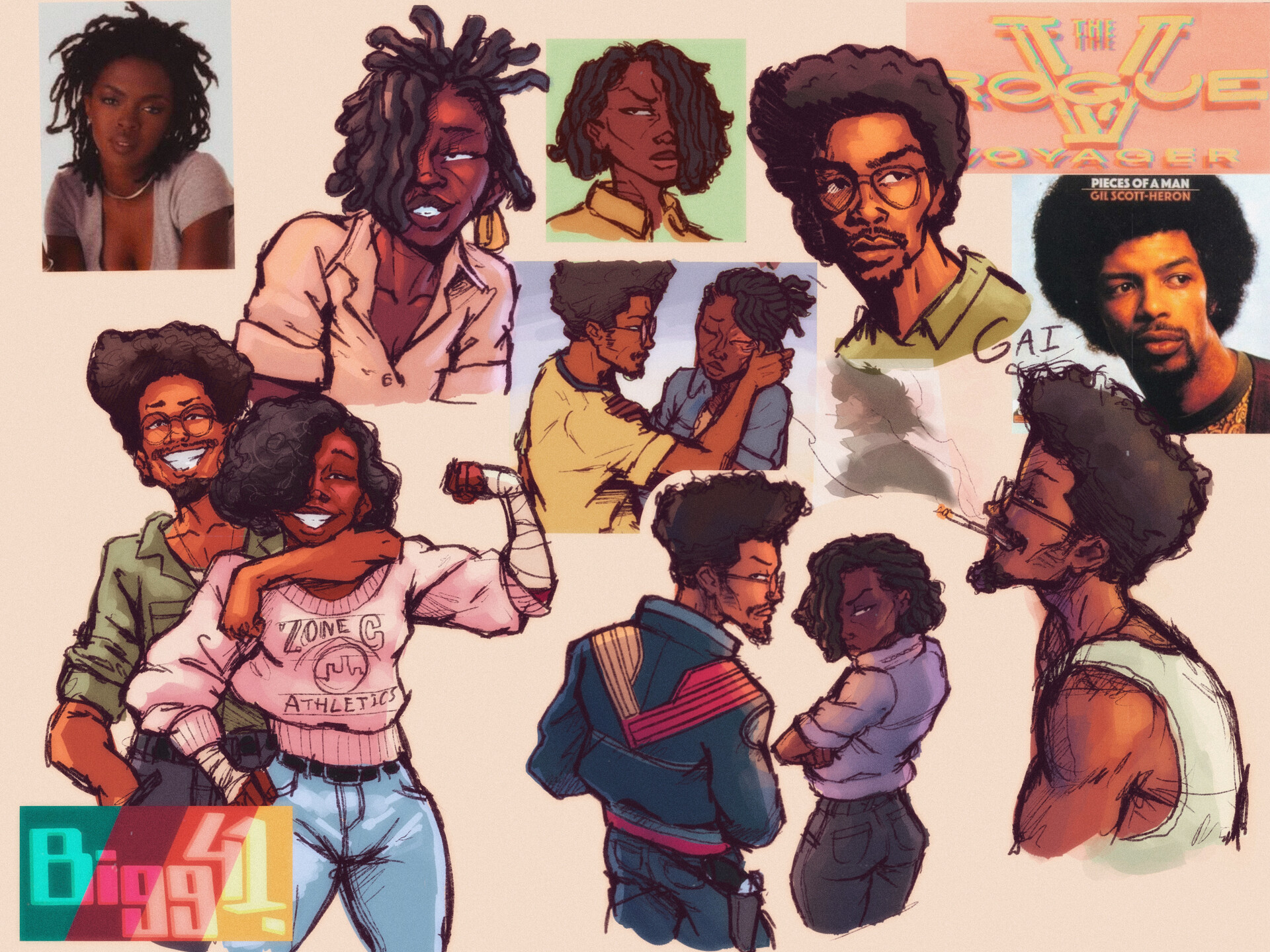 ArtStation - Lates 80s character design study