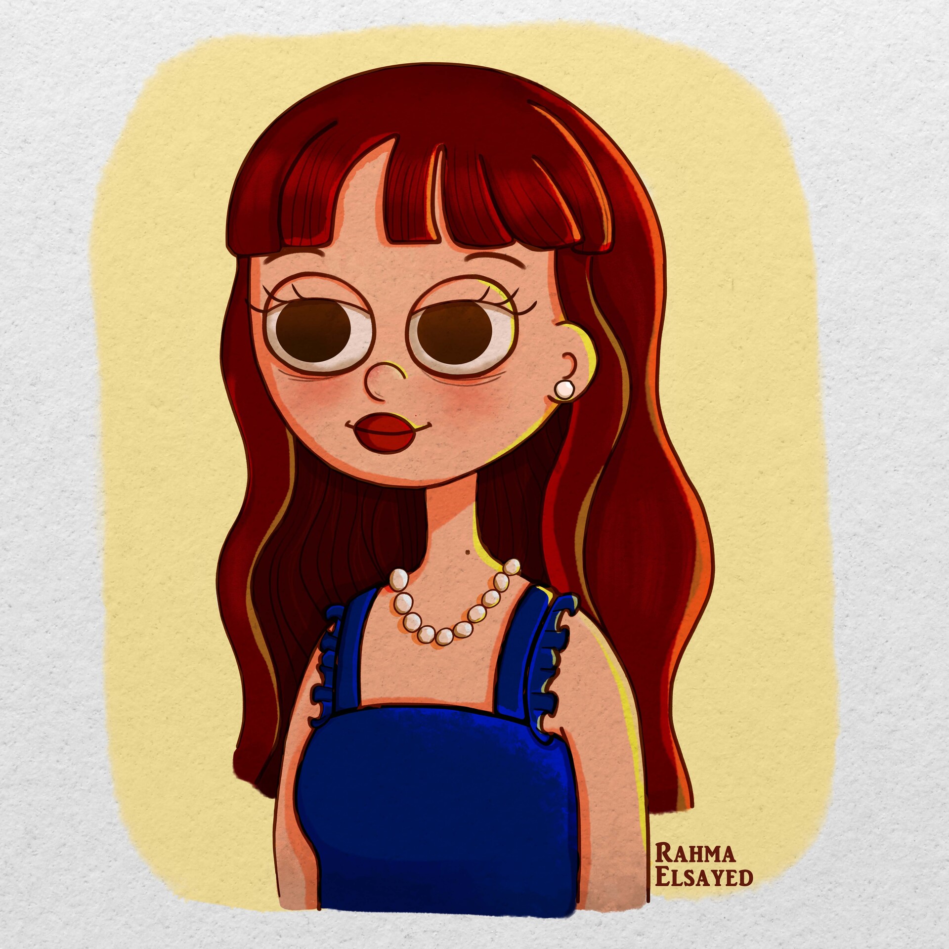 ArtStation - Cartoon girl portrait