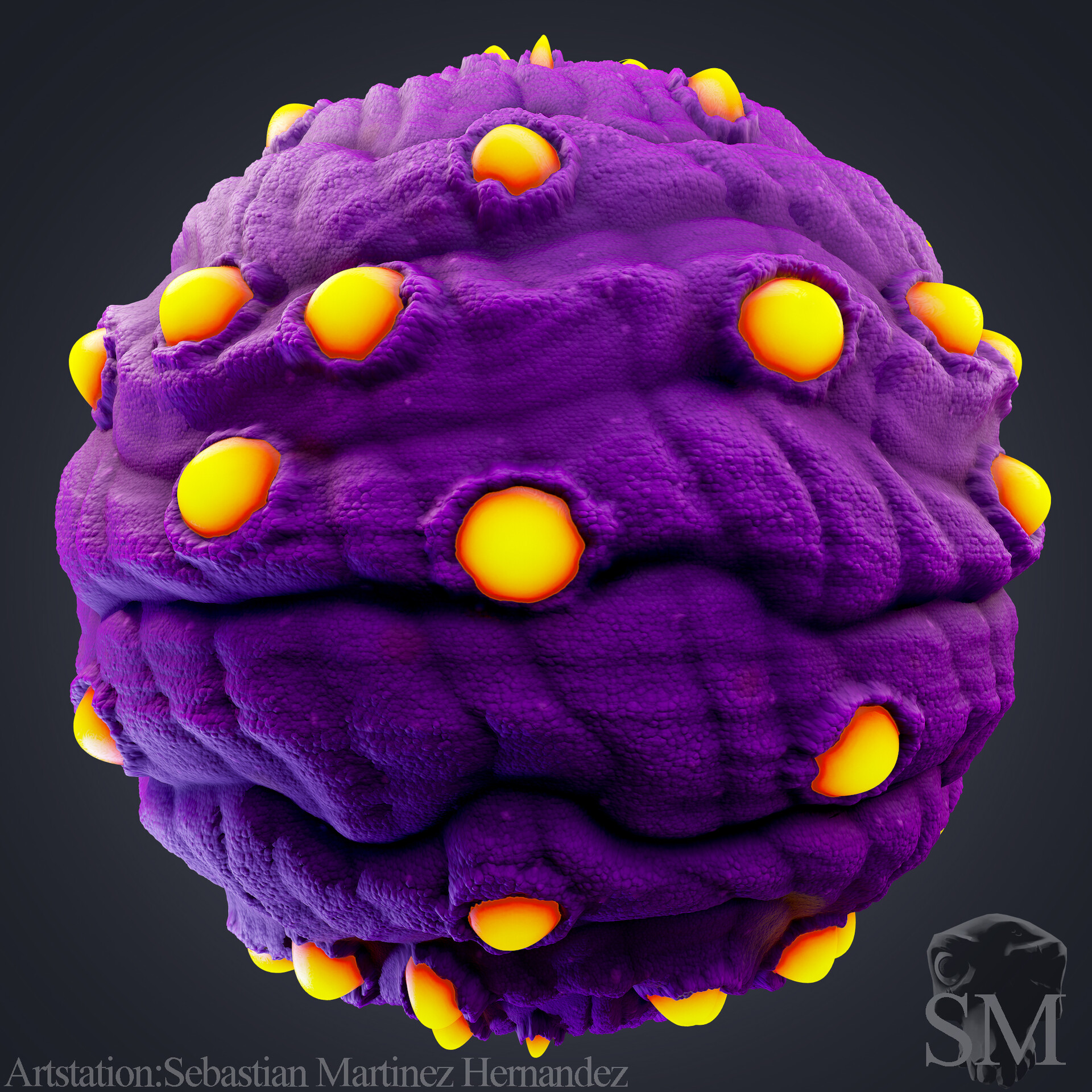 ArtStation - Stylized Alien Wall