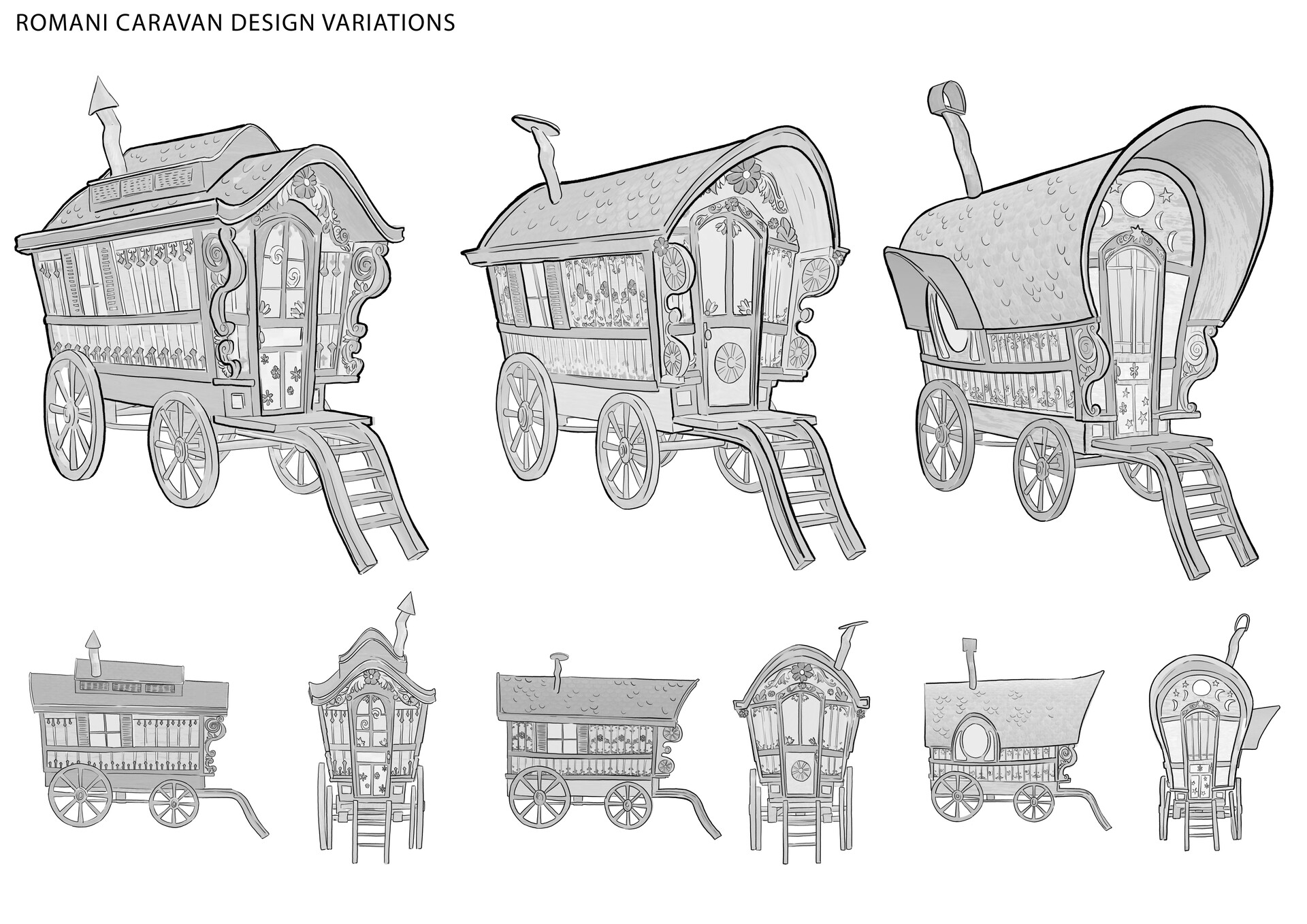 ArtStation - ROMANI CARAVAN | DESIGN VARIATIONS | A NIGHT IN THE ...