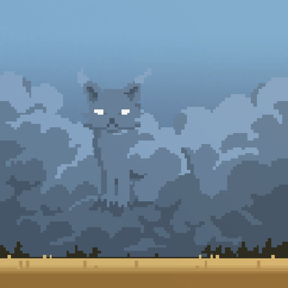ArtStation - Thunder cat pixel art gif
