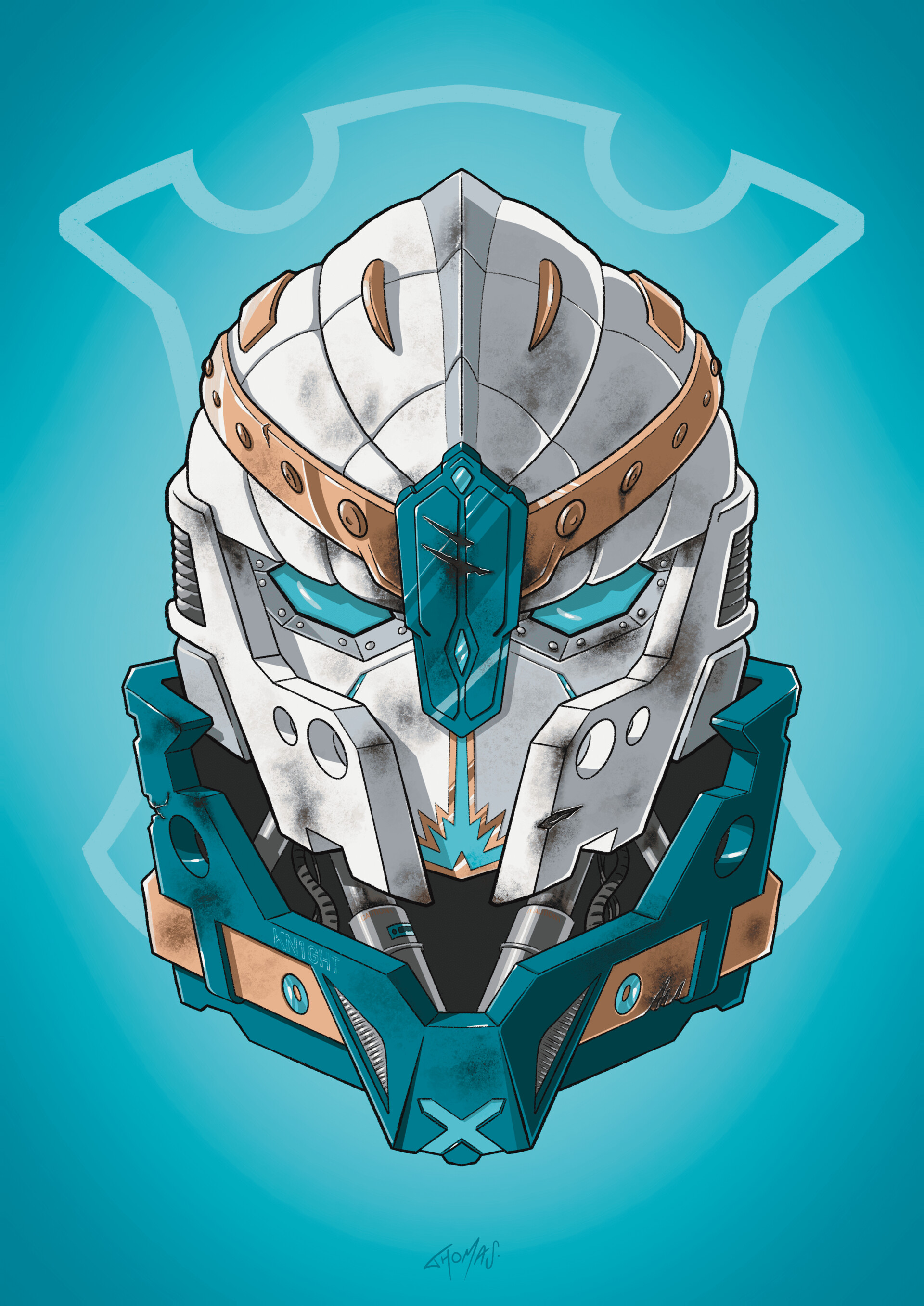 ArtStation - Mecha Portrait - RVB - Bleu
