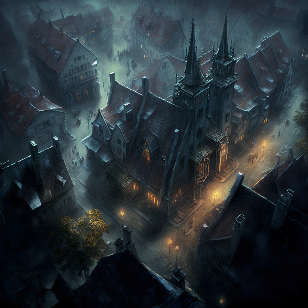 ArtStation - Rainy Town