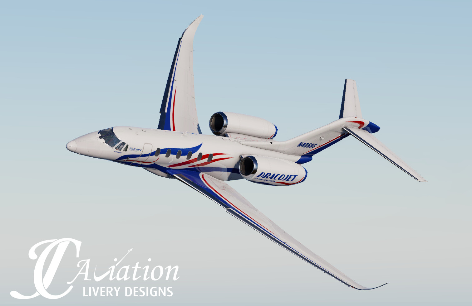 Joey Cao - Dragon-Themed Business Jet livery (Cessna Citation X+)