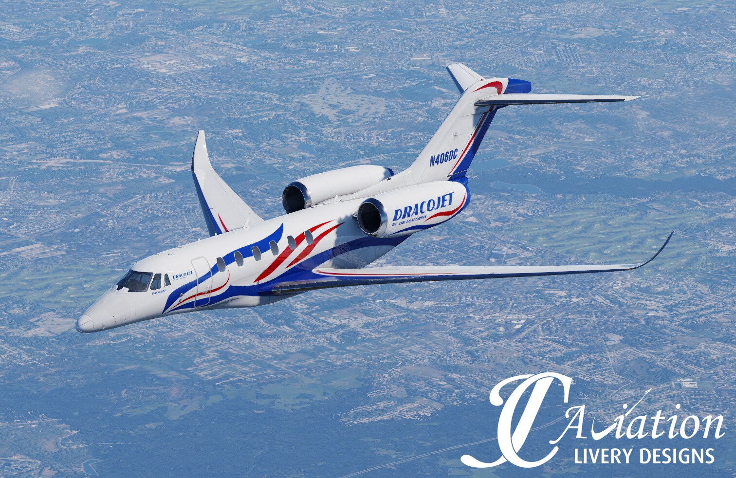 Joey Cao - Dragon-Themed Business Jet livery (Cessna Citation X+)