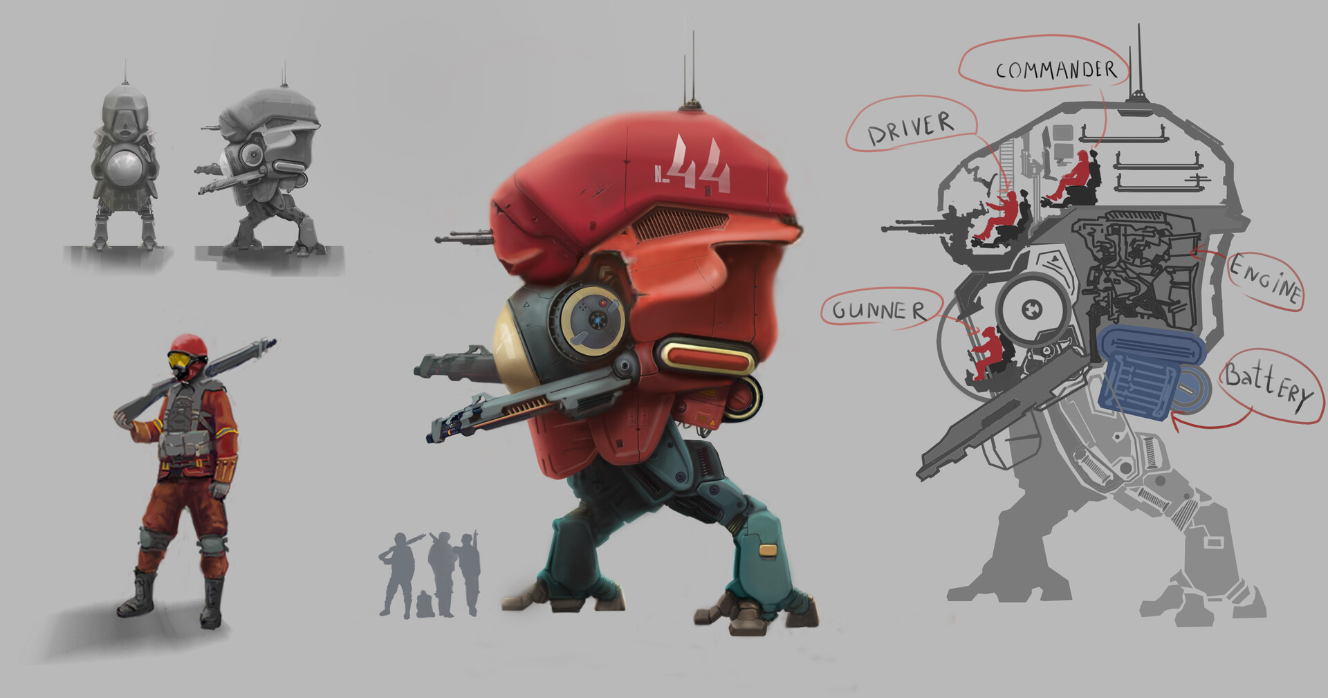 ArtStation - Light Tank-Mech [L44]