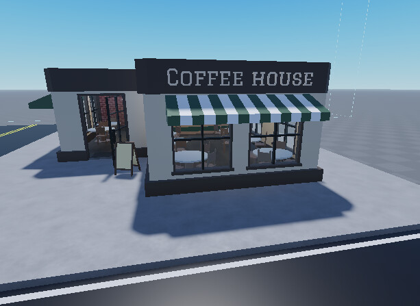 ArtStation - I made a coffee house with an interior in Roblox Studio