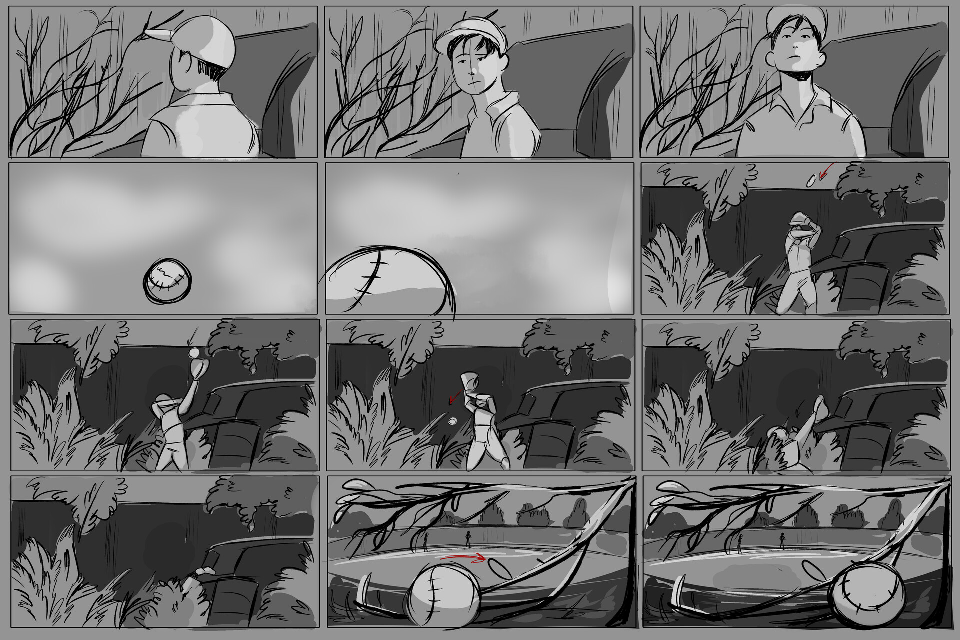 ArtStation - Sandlot Storyboard Study