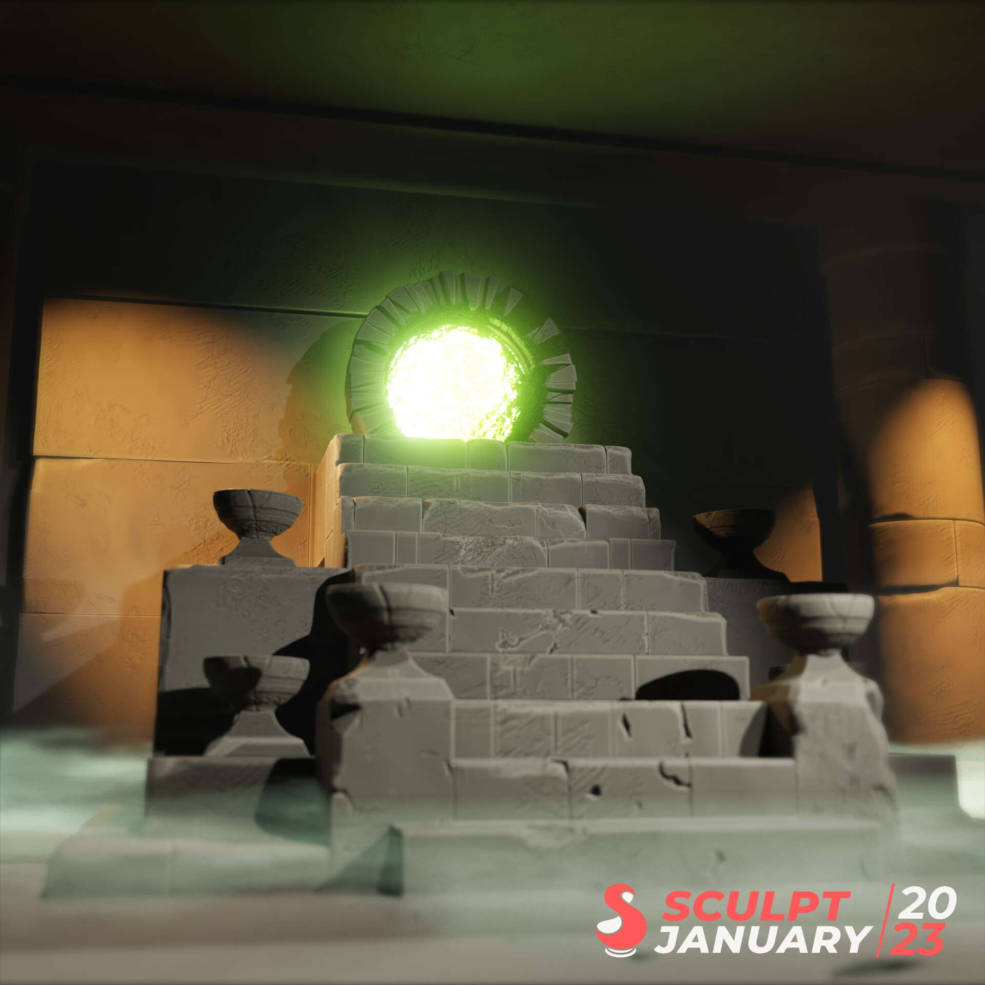 ArtStation - Sculpt January 2023 Day 30 - Fantasy Gate