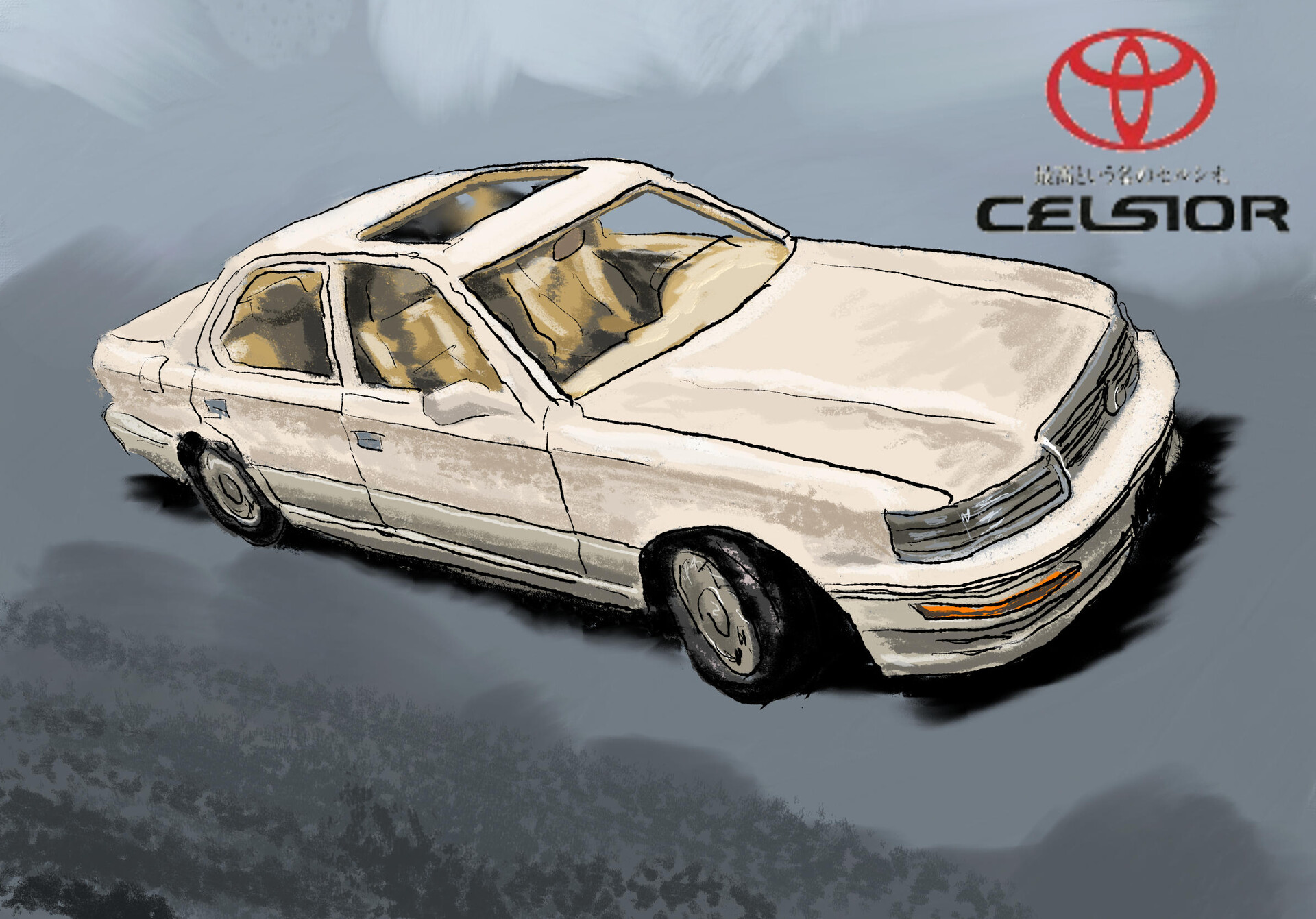 ArtStation - Toyota Celsior 1990