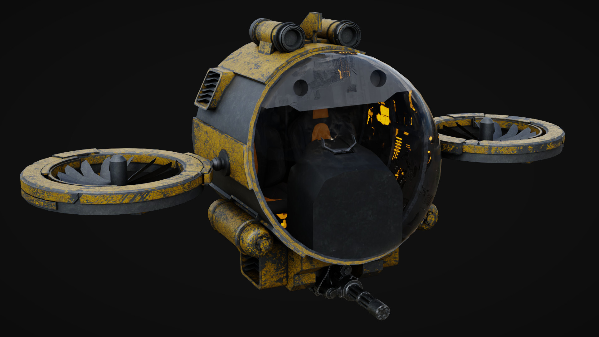 ArtStation - sci-fi helicopter