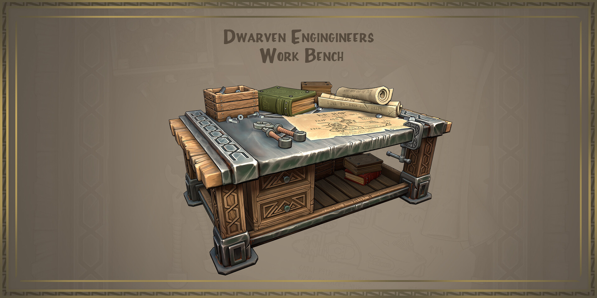 ArtStation - Dwarven Engineer's Work Bench