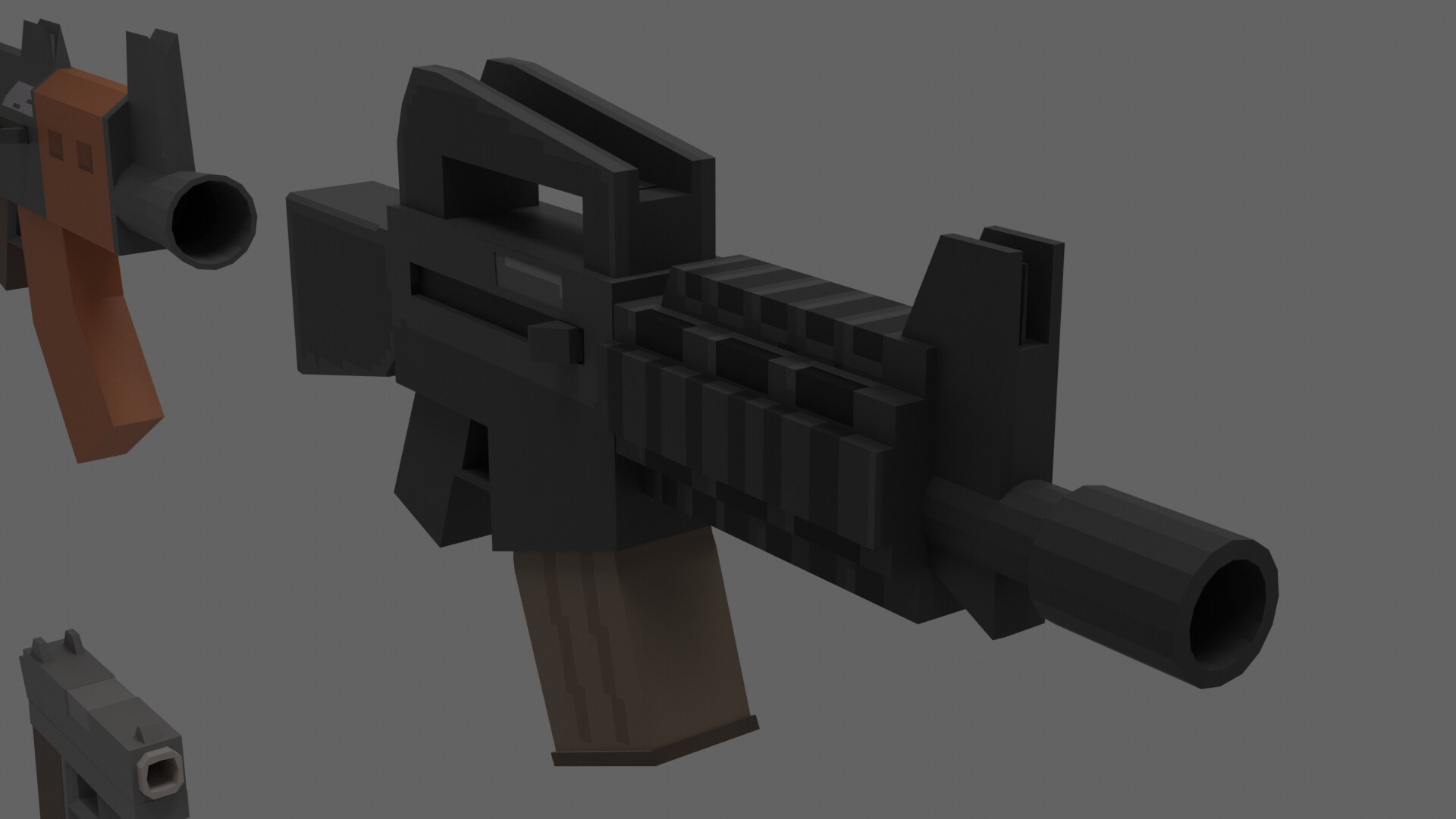 ArtStation - Low-Poly Guns and Man.