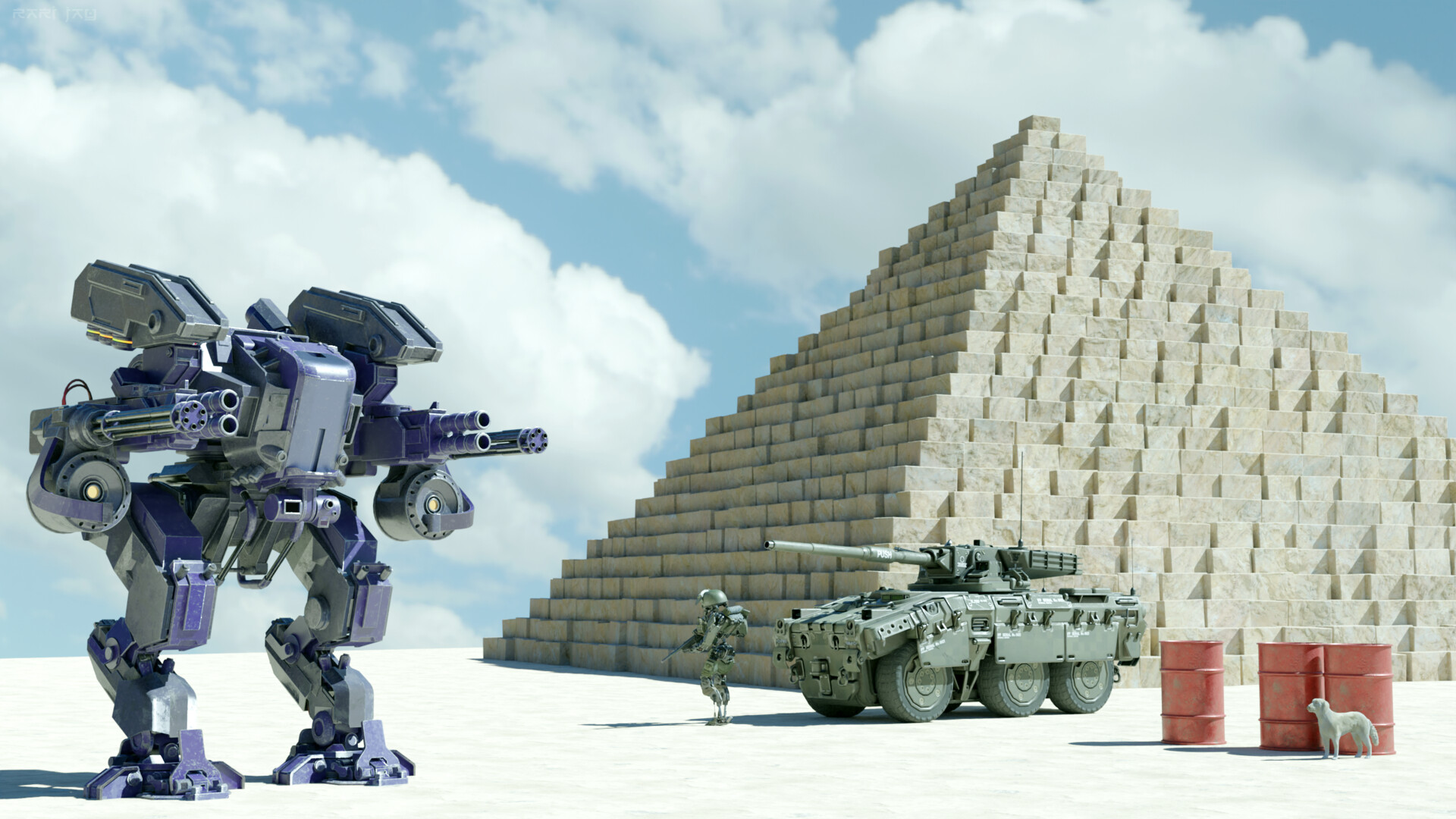 Rari_Jay - Battle Mecha - Game-Ready 3D model [9]