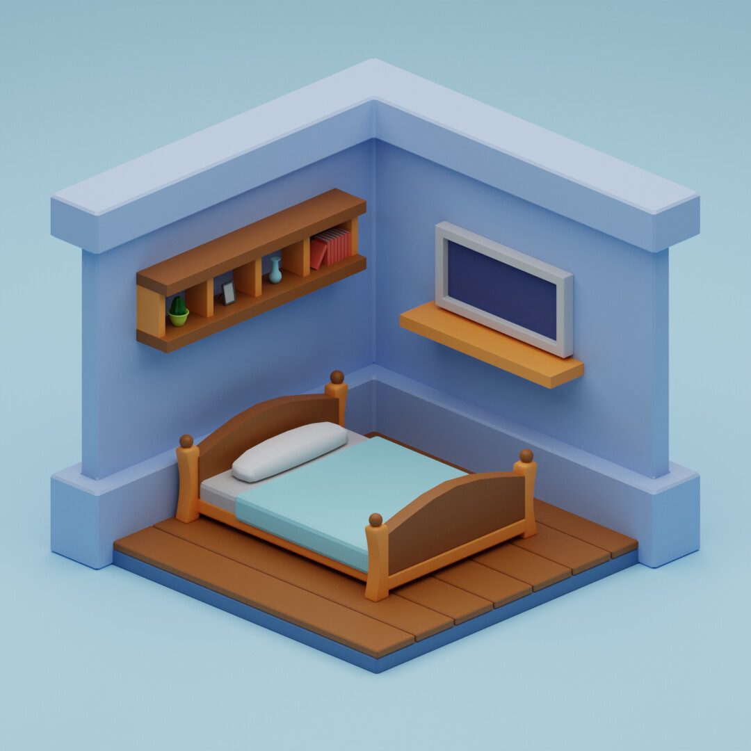 ArtStation - Isometric Bedroom tutorial