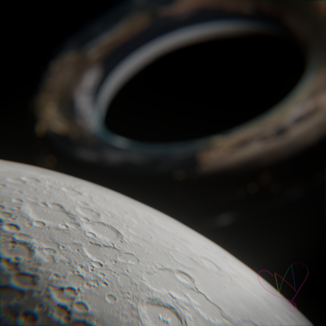 ArtStation - Normal Earth and Moon