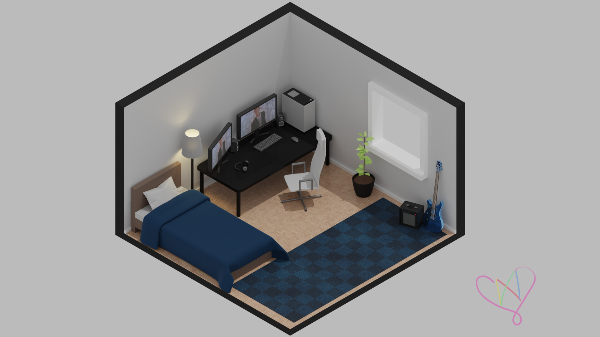 ArtStation - Isometric Room