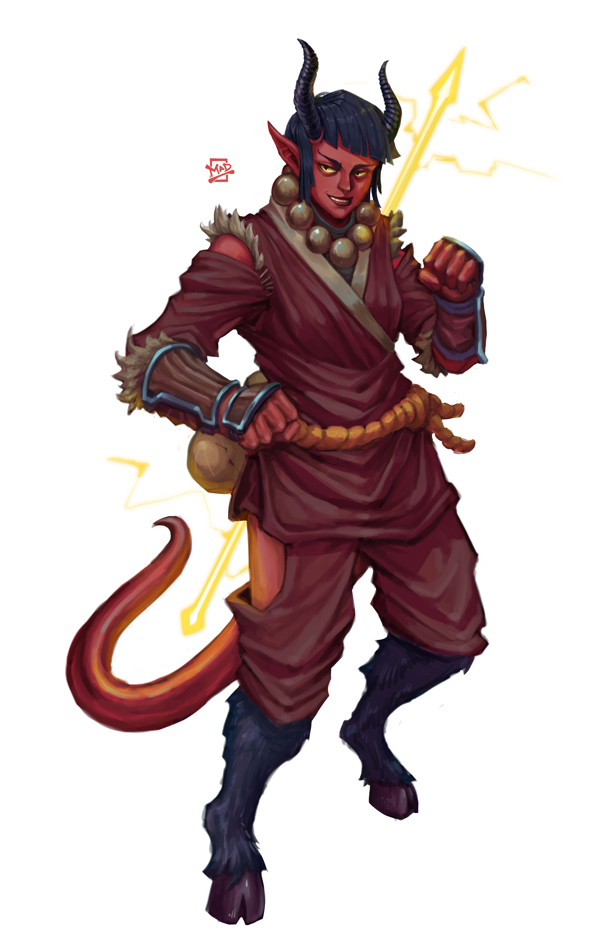ArtStation - Tiefling Monk (Commissioned)