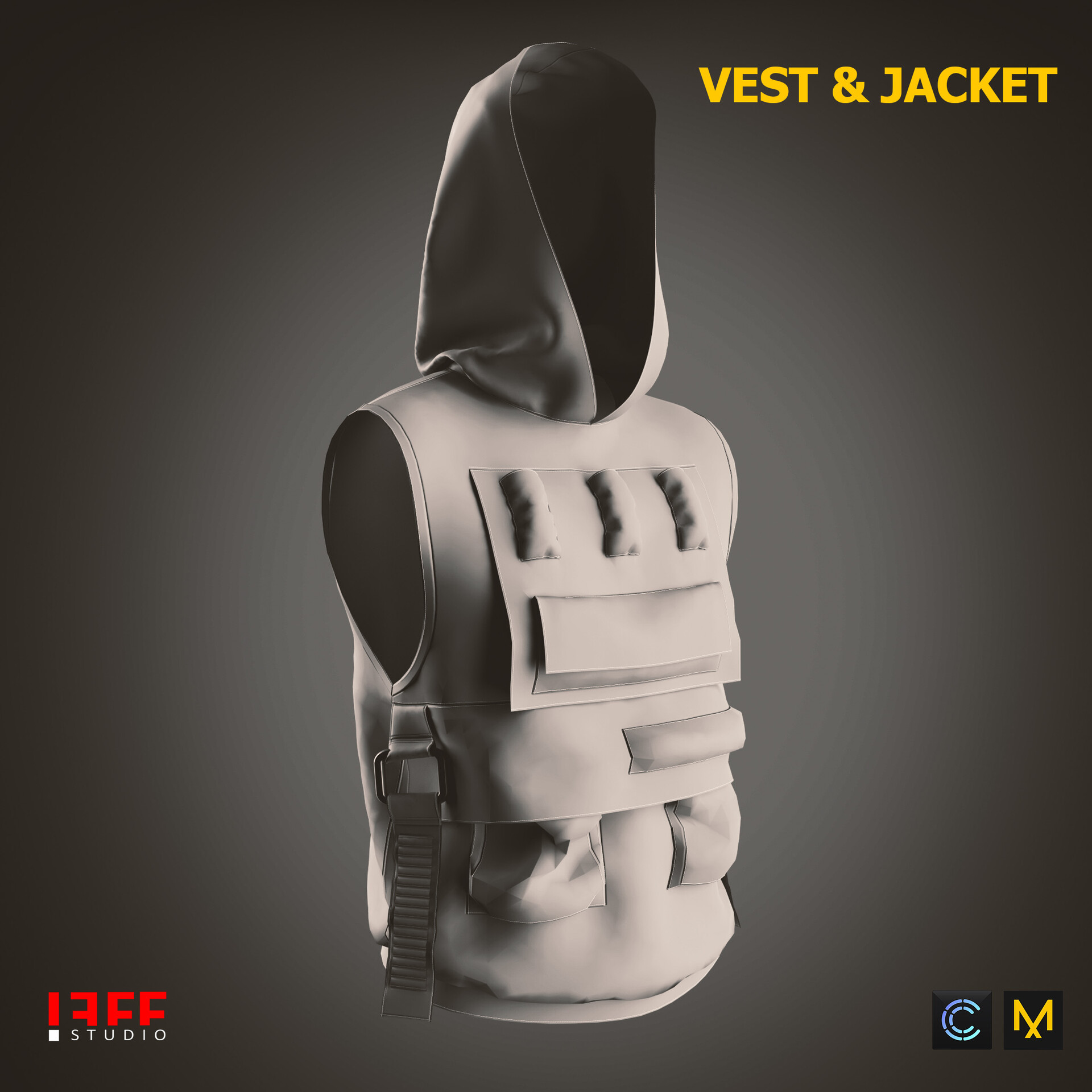 ArtStation - 10 VEST AND JACKET PACK MARVELOUS DESIGNER
