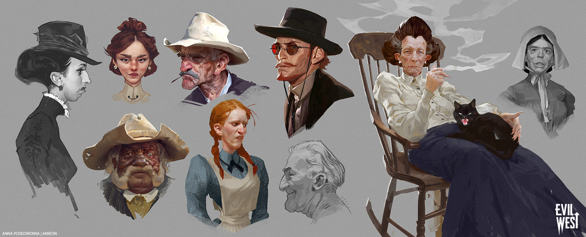 Anna Podedworna - Evil West - concepts