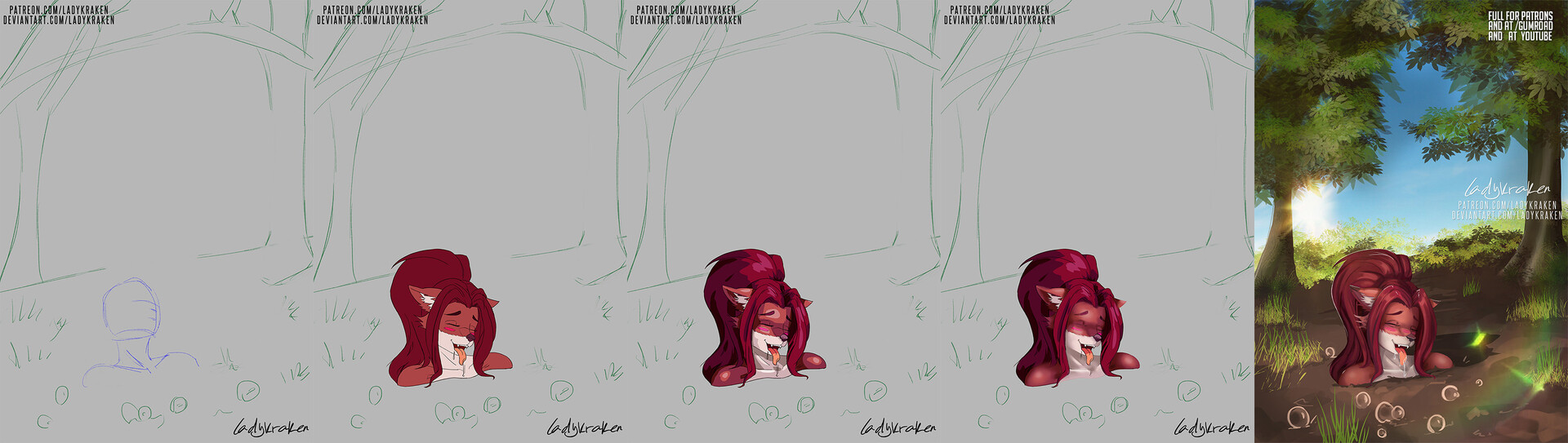 LadyKraken Commissions OPEN - [6] Alicia Anthro Fox Mud - Commission