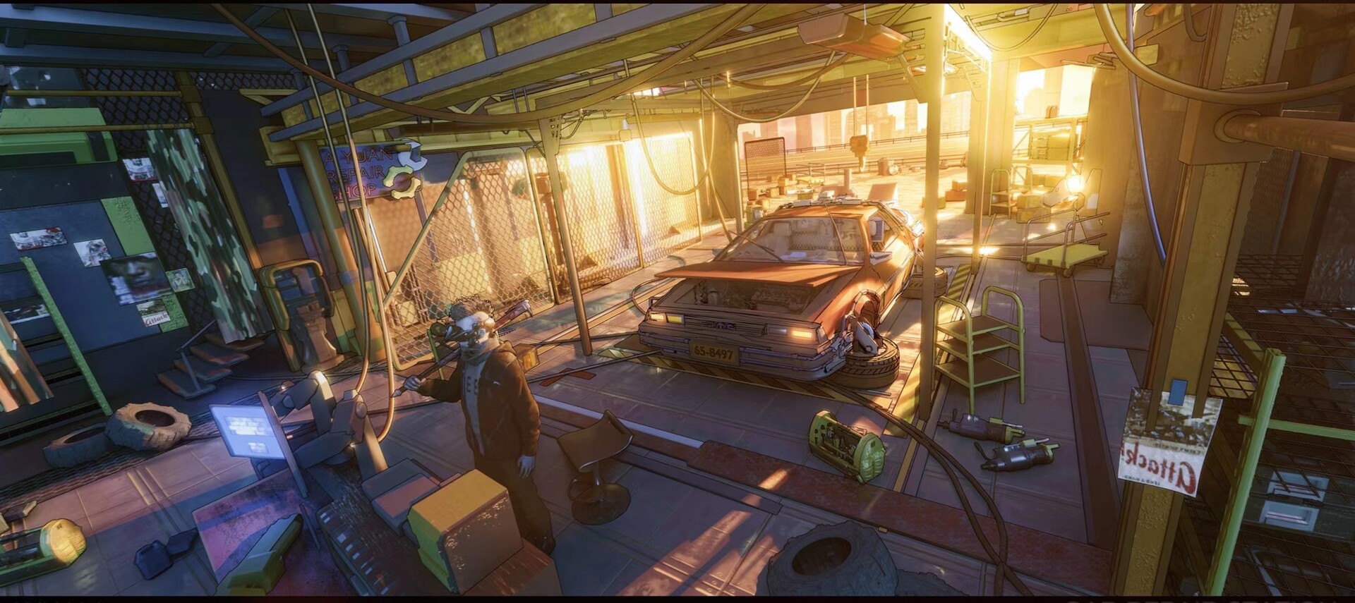 ArtStation - cyber garage
