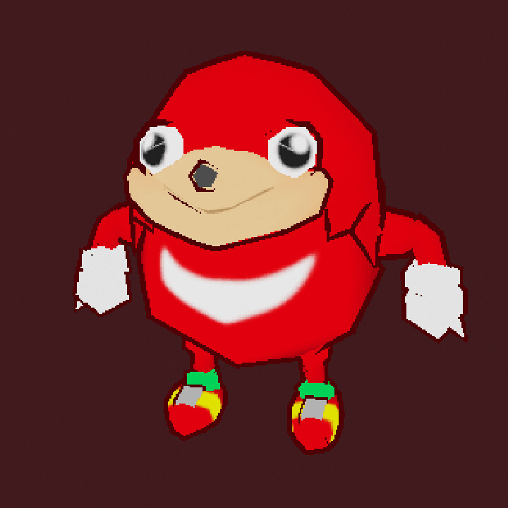 ArtStation - Ugandan Knuckles low poly model (GIF)