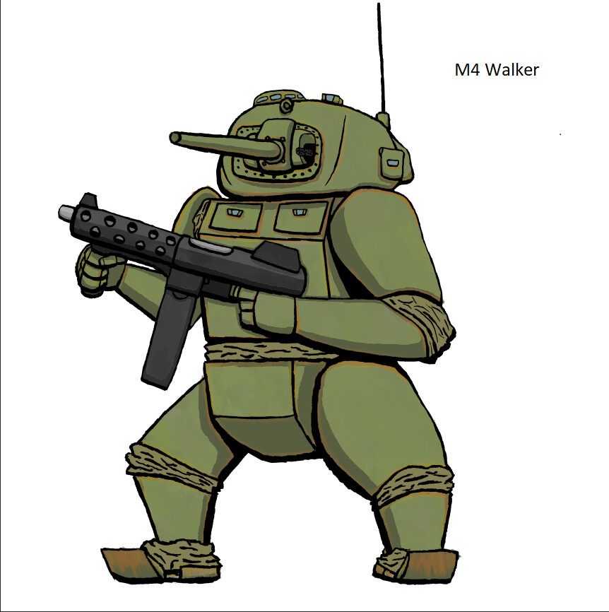 ArtStation - M4 Walker, Mech design.