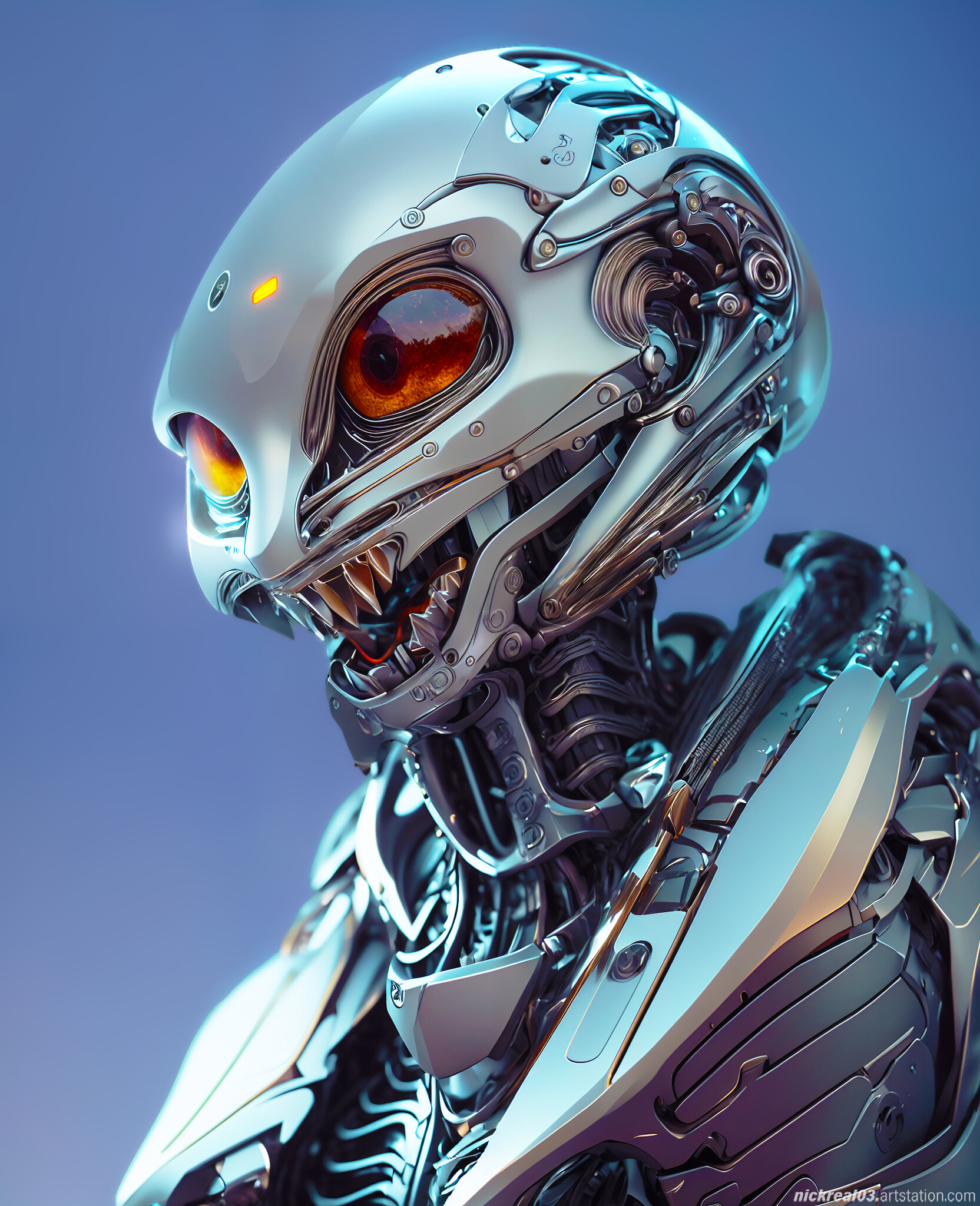 ArtStation - Battle Robot Face
