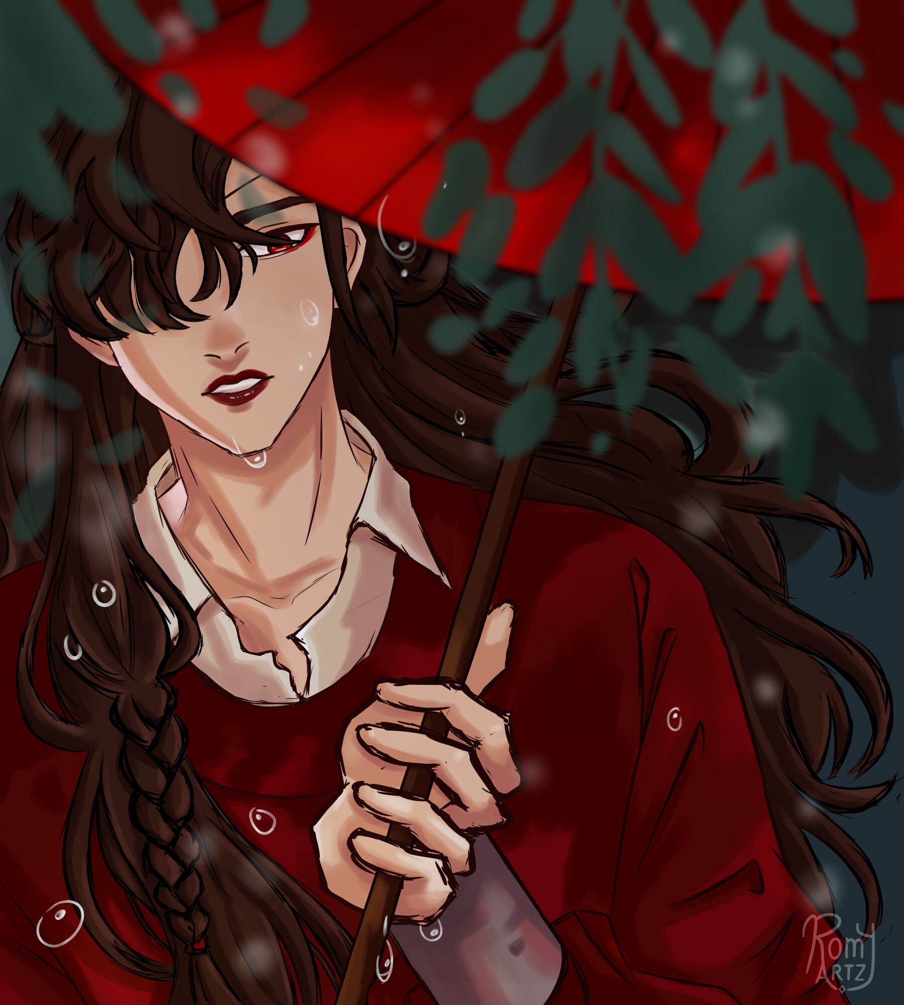 ArtStation - Hua Cheng - Crimson Rain Sought Flower