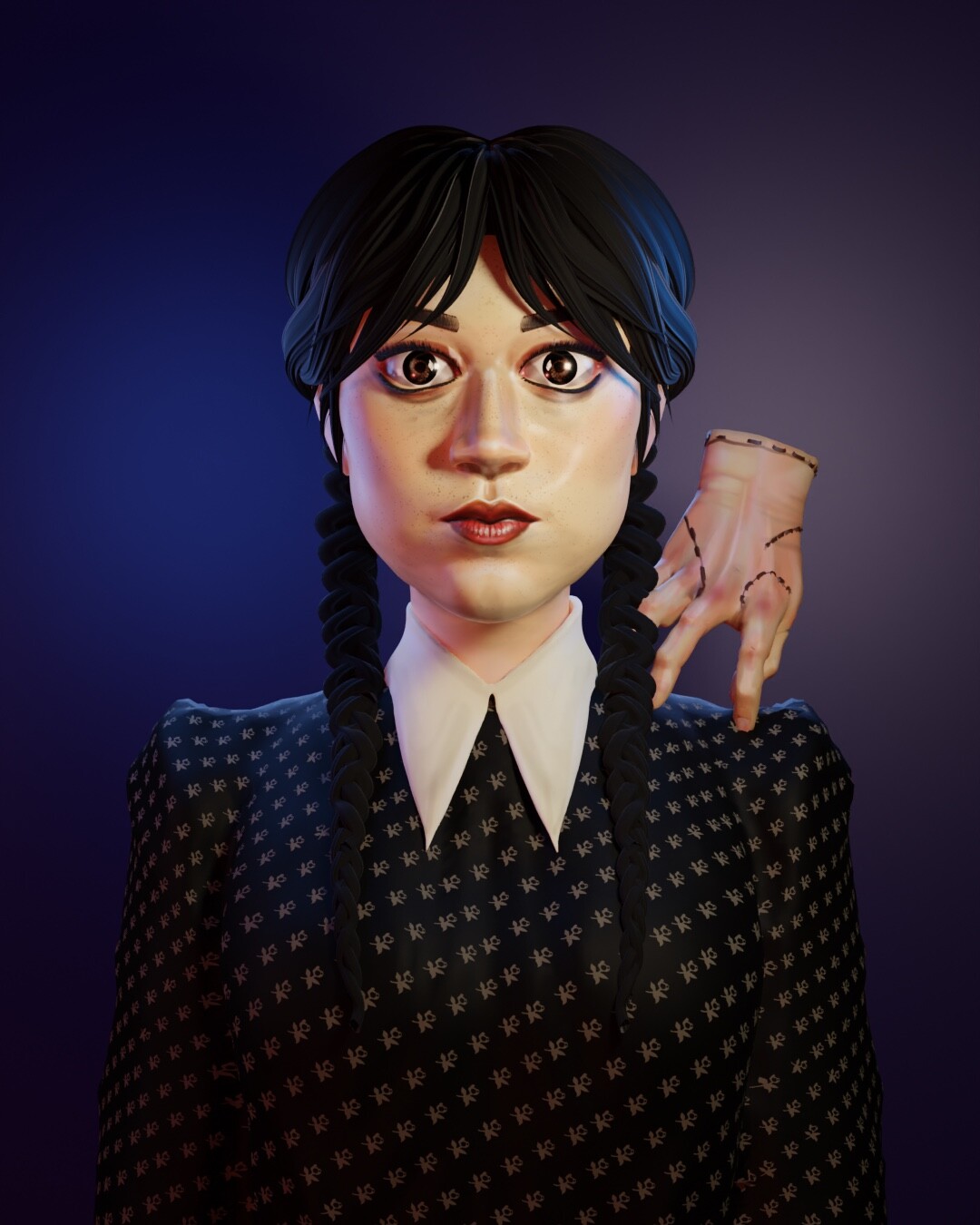 ArtStation - Wednesday Addams 3d Model