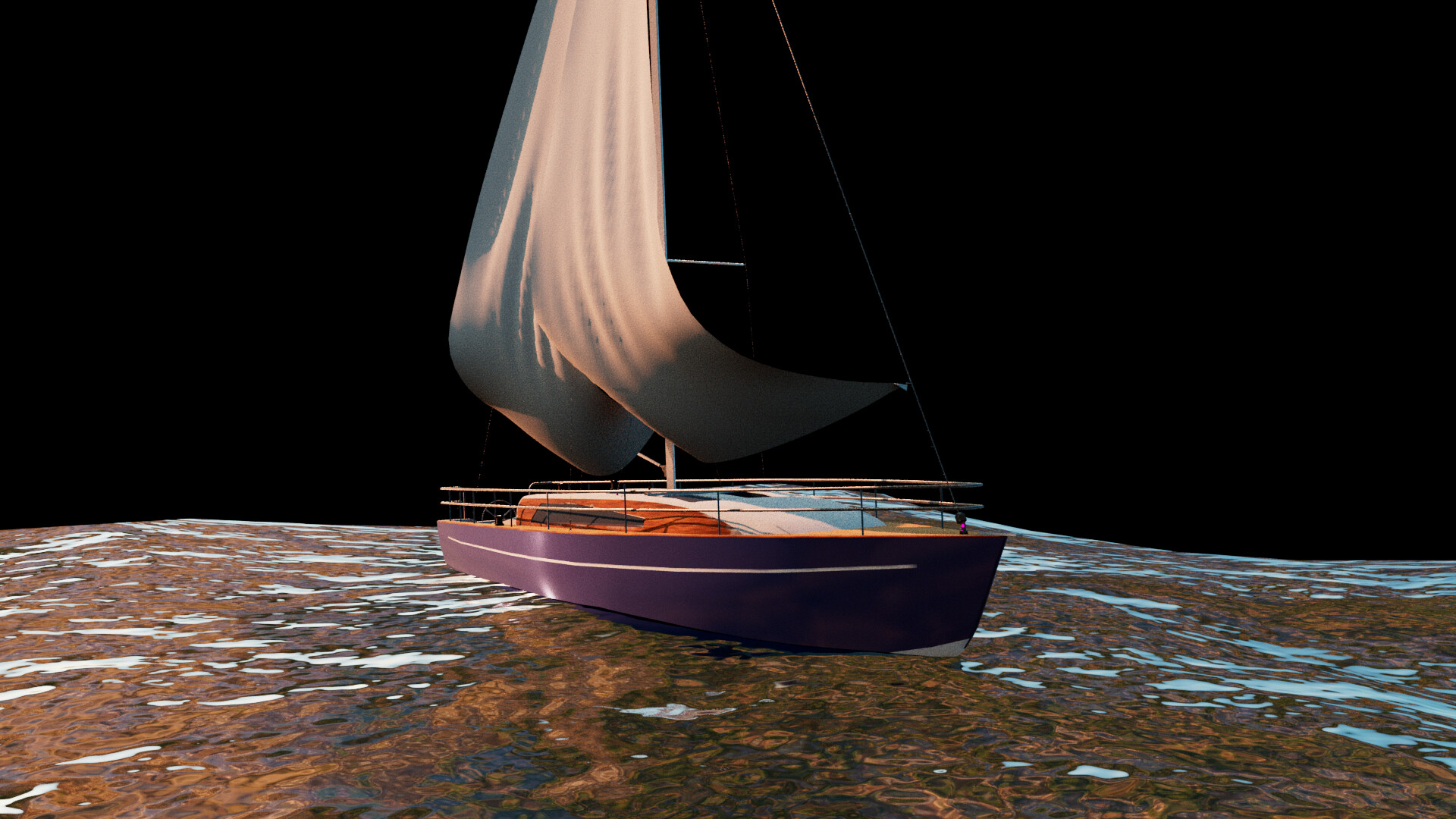 ArtStation - Sailboat - Blue Phantom