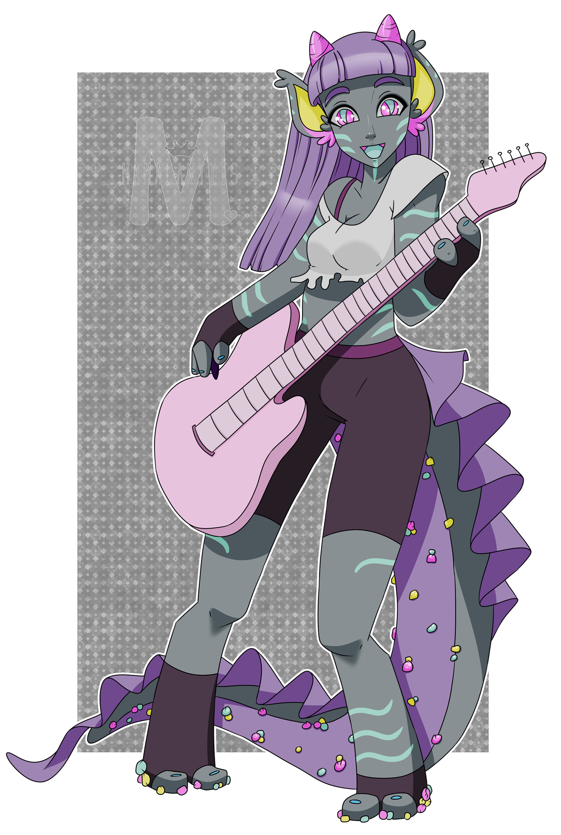 ArtStation - Marta playing Guitar