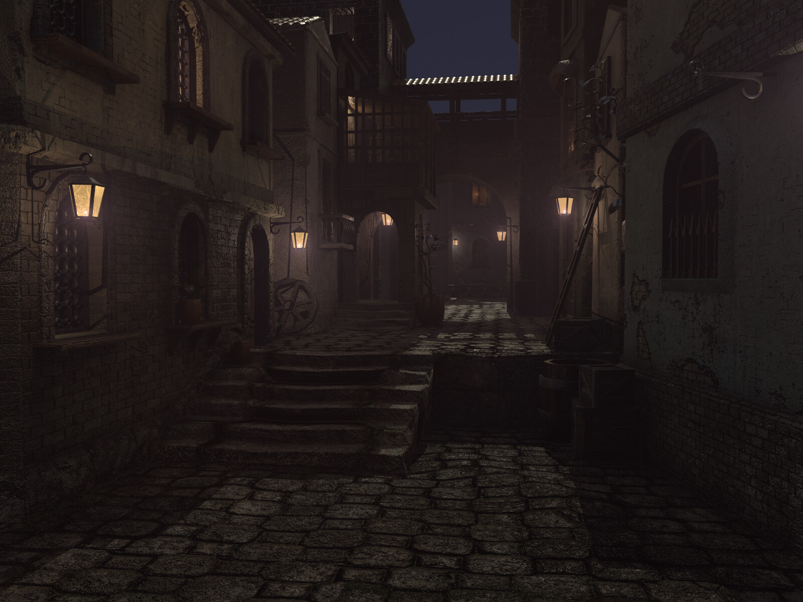 ArtStation - Medieval street