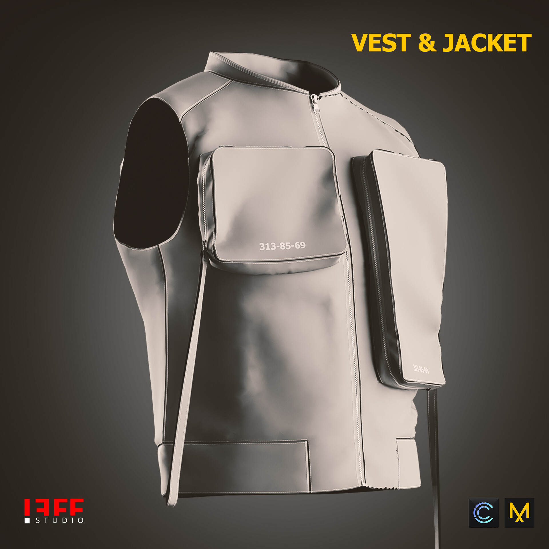 ArtStation - 10 VEST AND JACKET PACK MARVELOUS DESIGNER