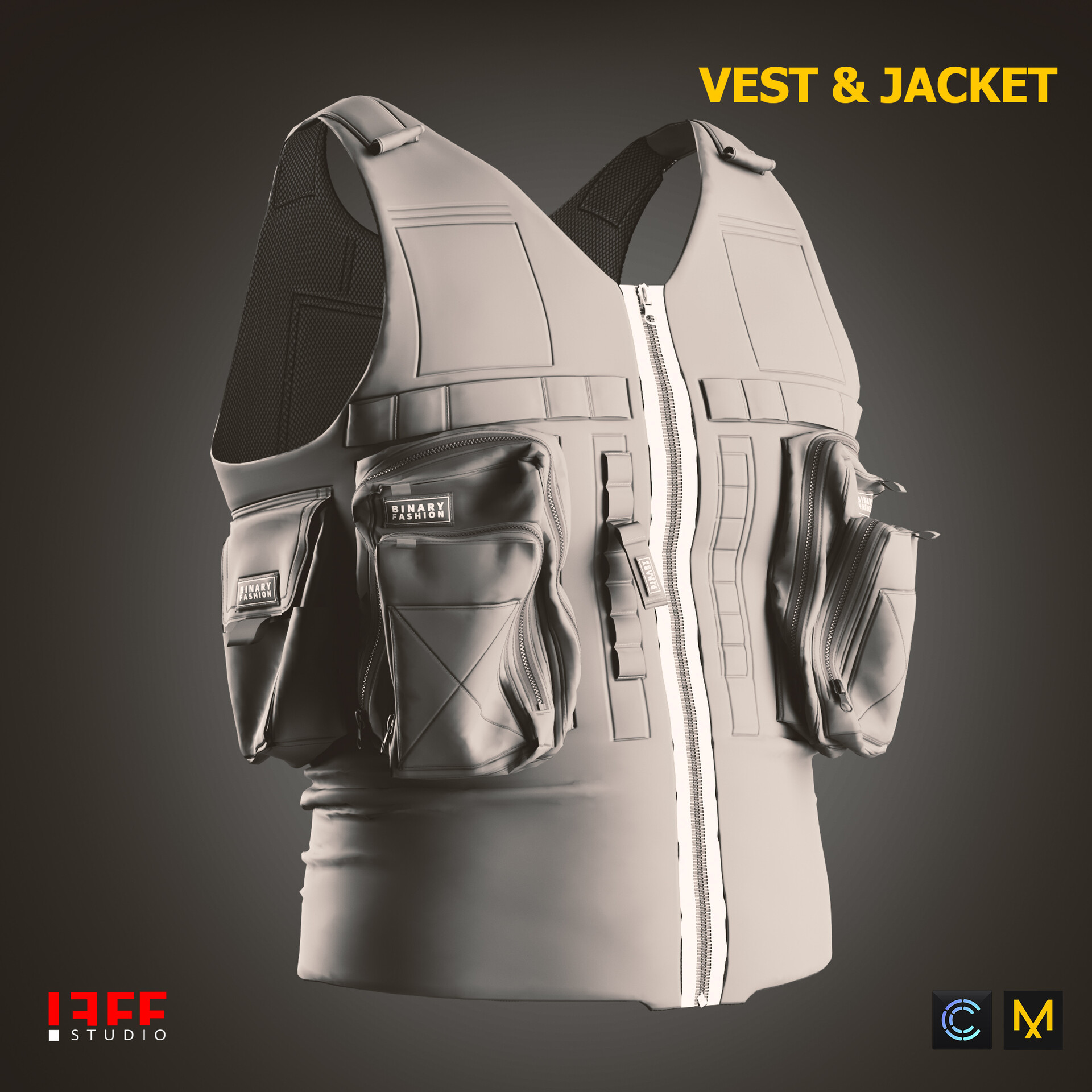 ArtStation - 10 VEST AND JACKET PACK MARVELOUS DESIGNER