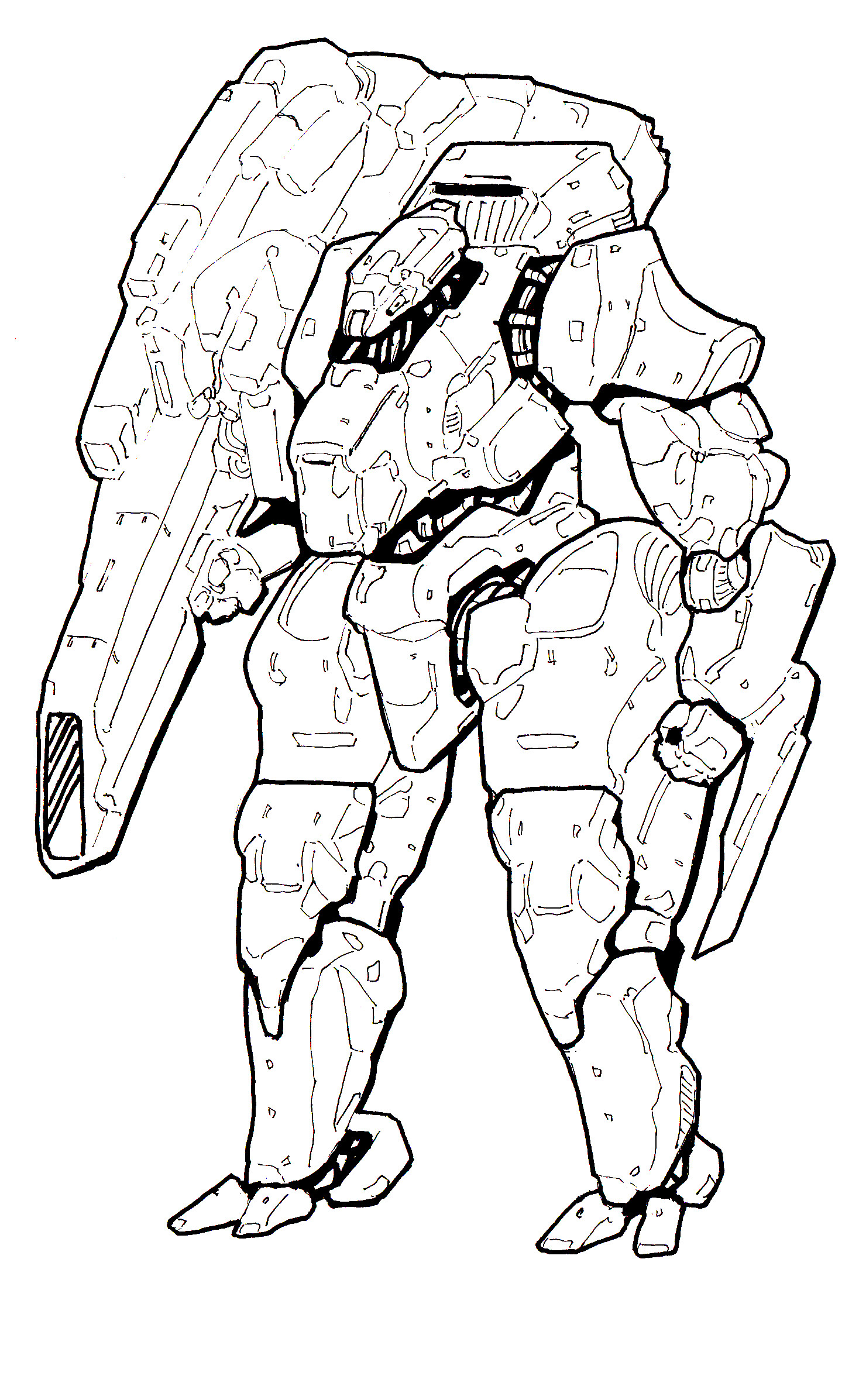 ArtStation - Heavy Support Mech