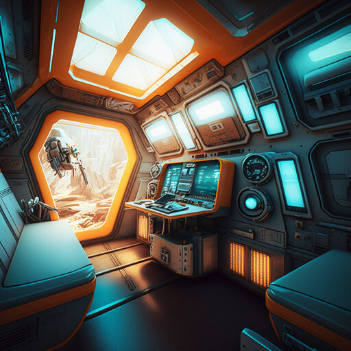 ArtStation - Illustrated Spaceship Interiors