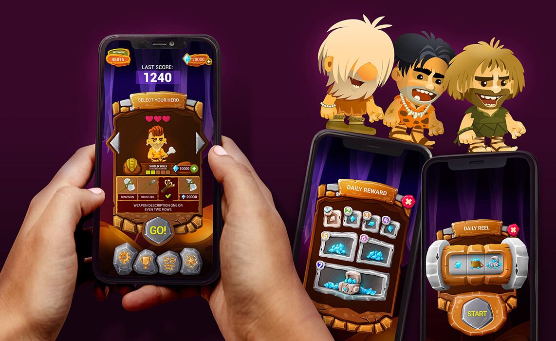 ArtStation - GUI & characters for mobile game