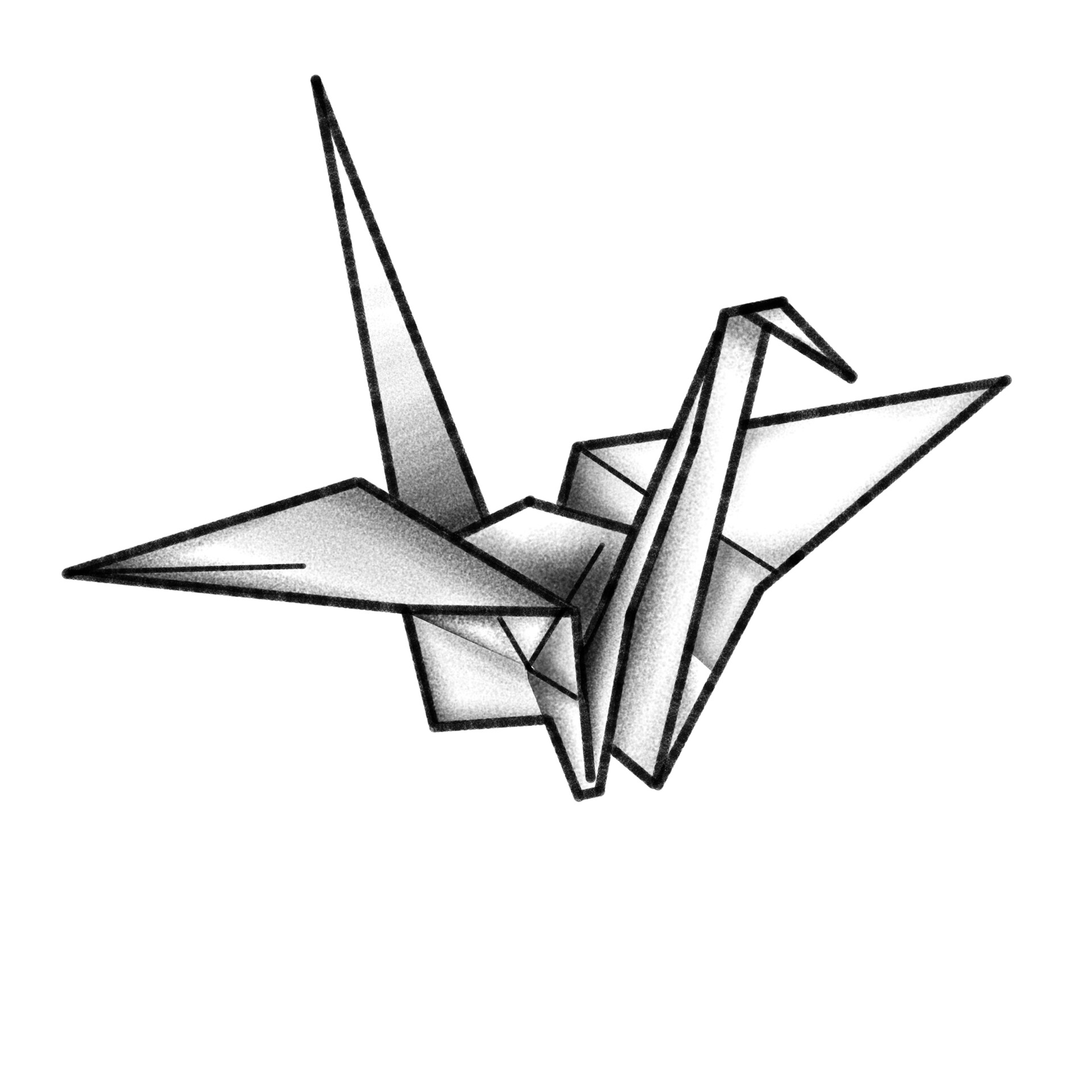 Origami Crane Drawing