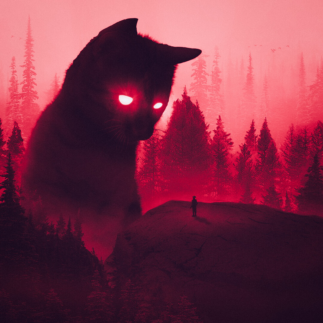 ArtStation - IMAGE MANIPULATION - GIANT CAT