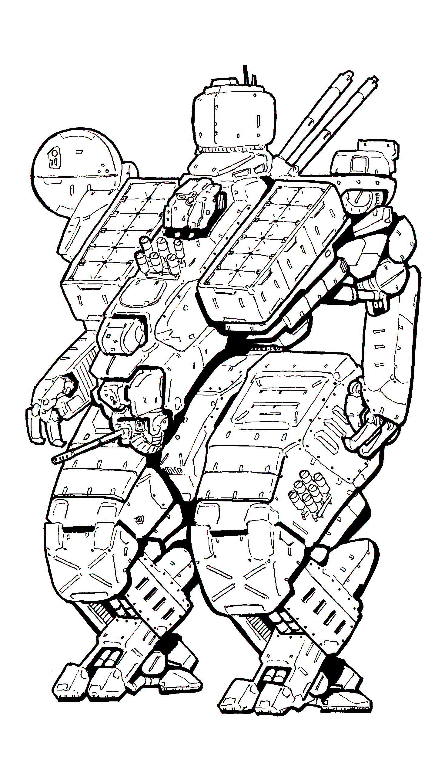 ArtStation - Surface-to-air Missile Defense Mech.