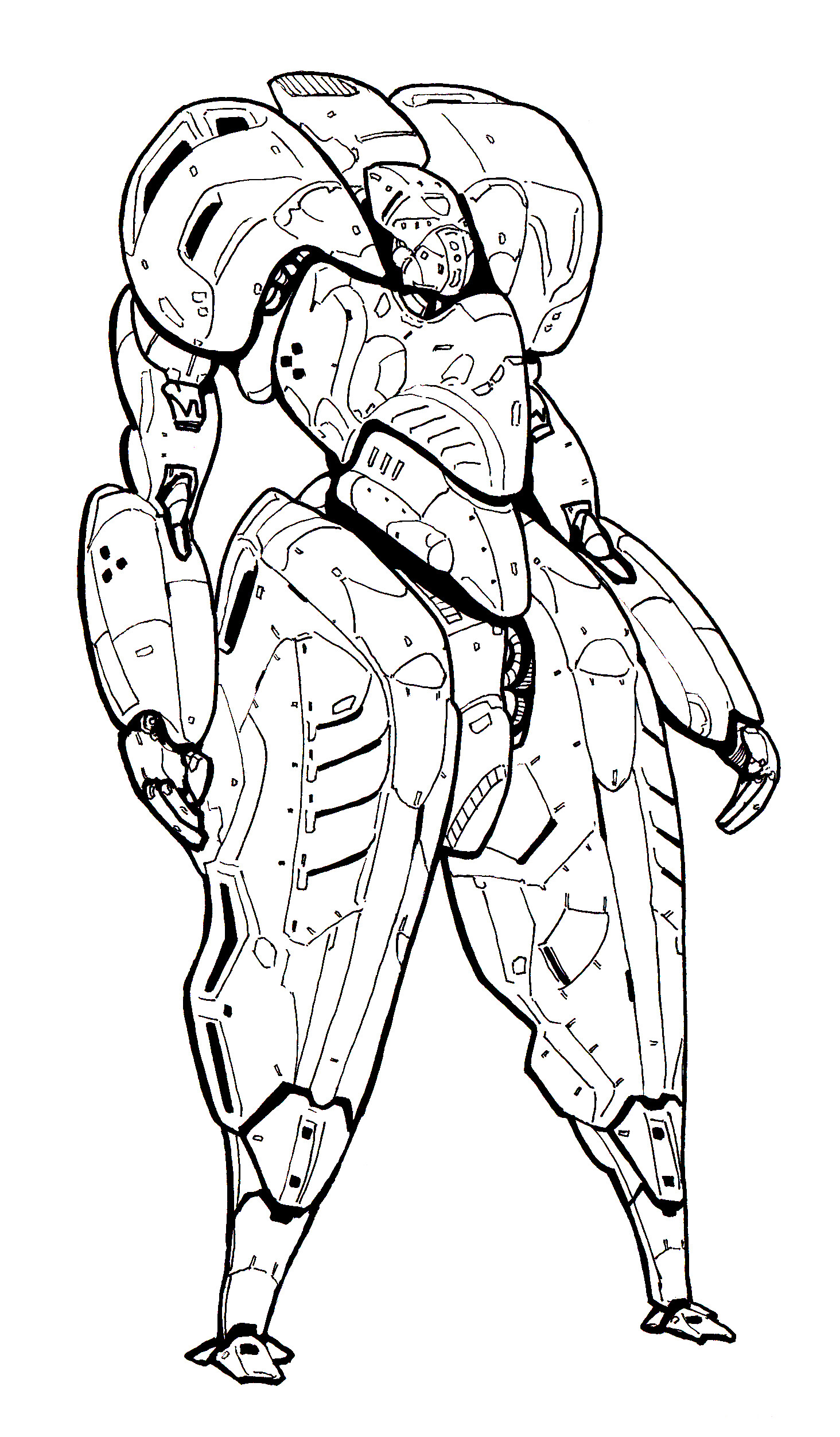 ArtStation - Space Colony EVA Mech.