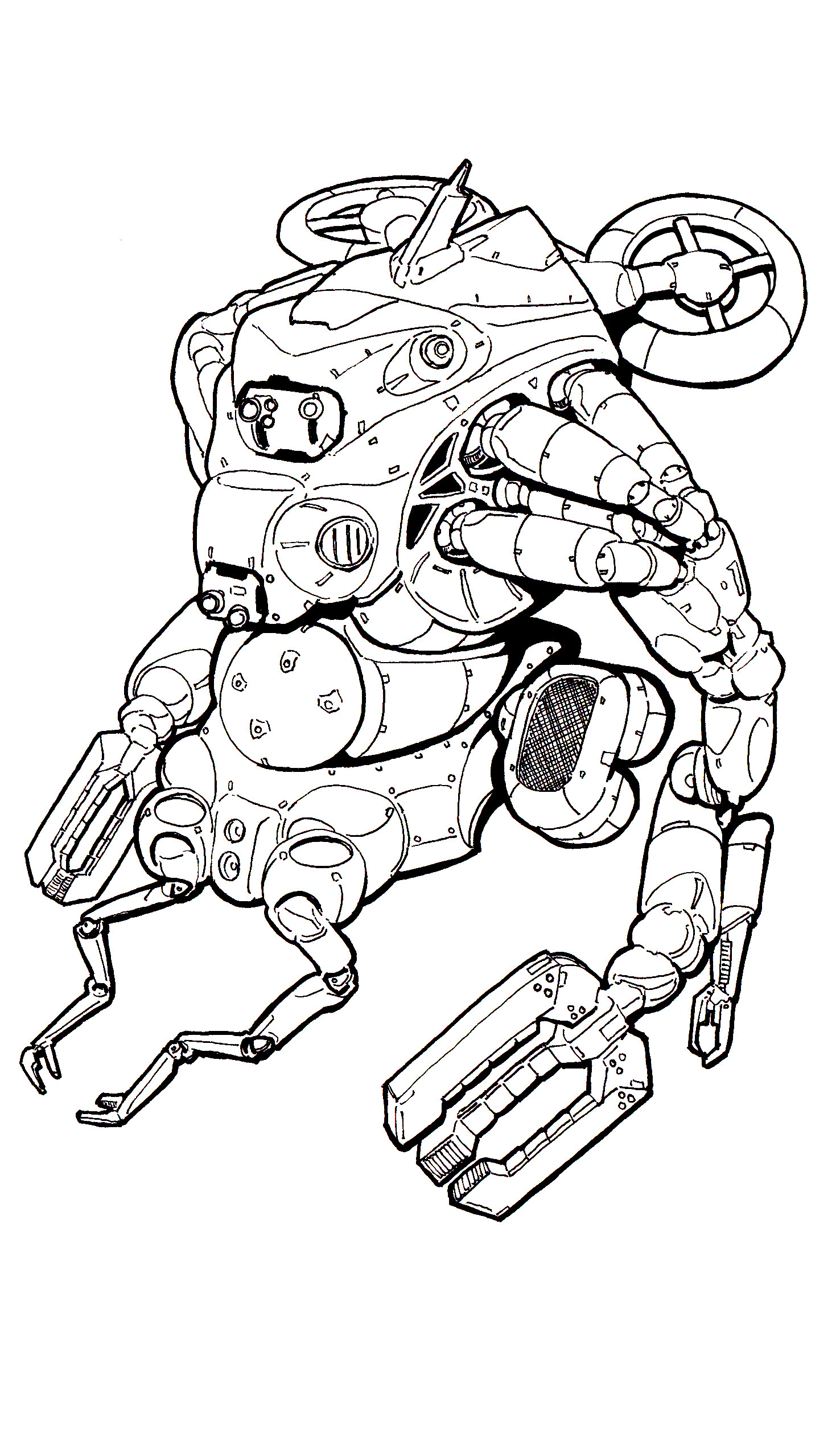 ArtStation - Deep Sea Maintenance Submersible Mech.