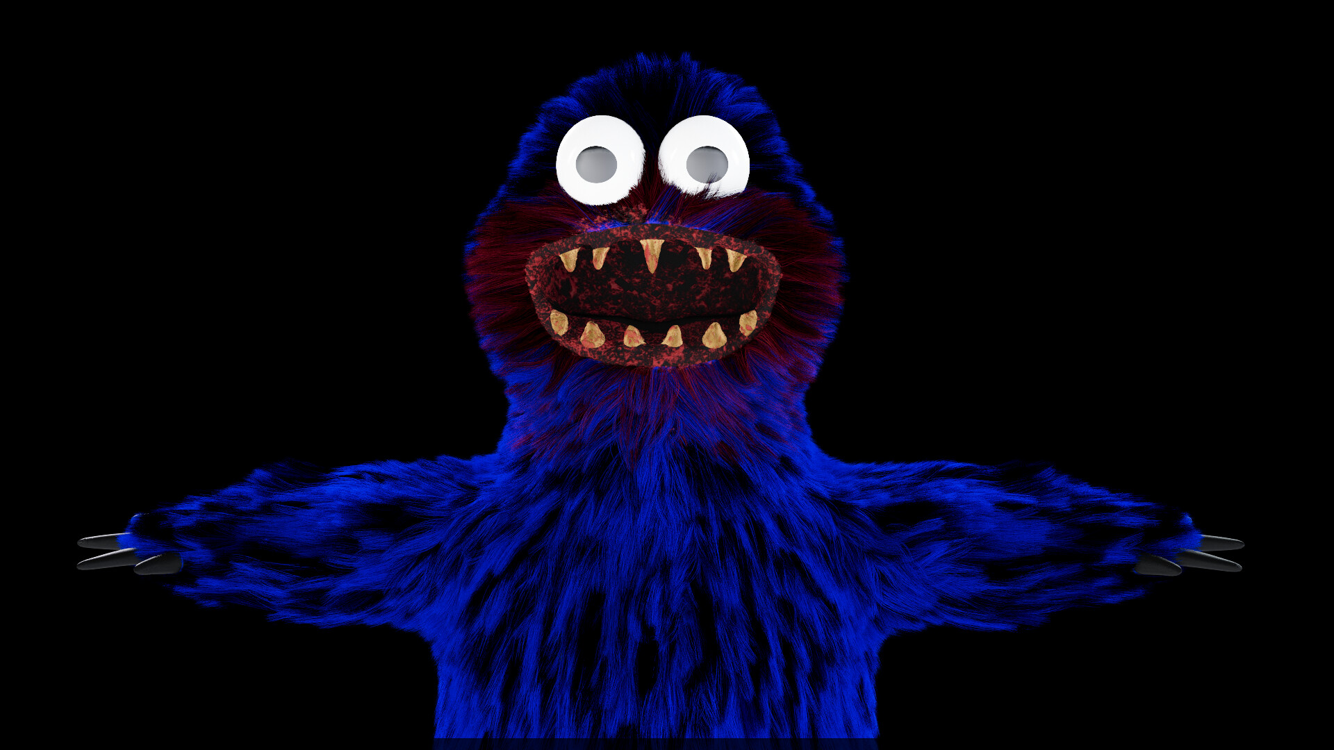 ArtStation - Scary Cookie Monster Fan Art WIP