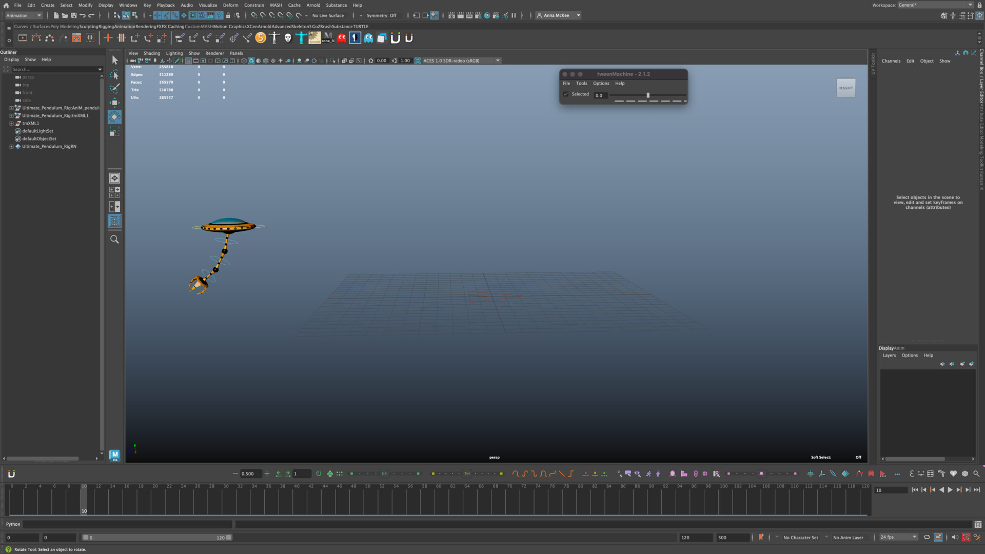 Anna McKee - Pendulum Simple Transition - 3D Animation