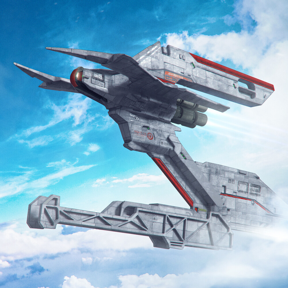 ArtStation - S shaped spaceship