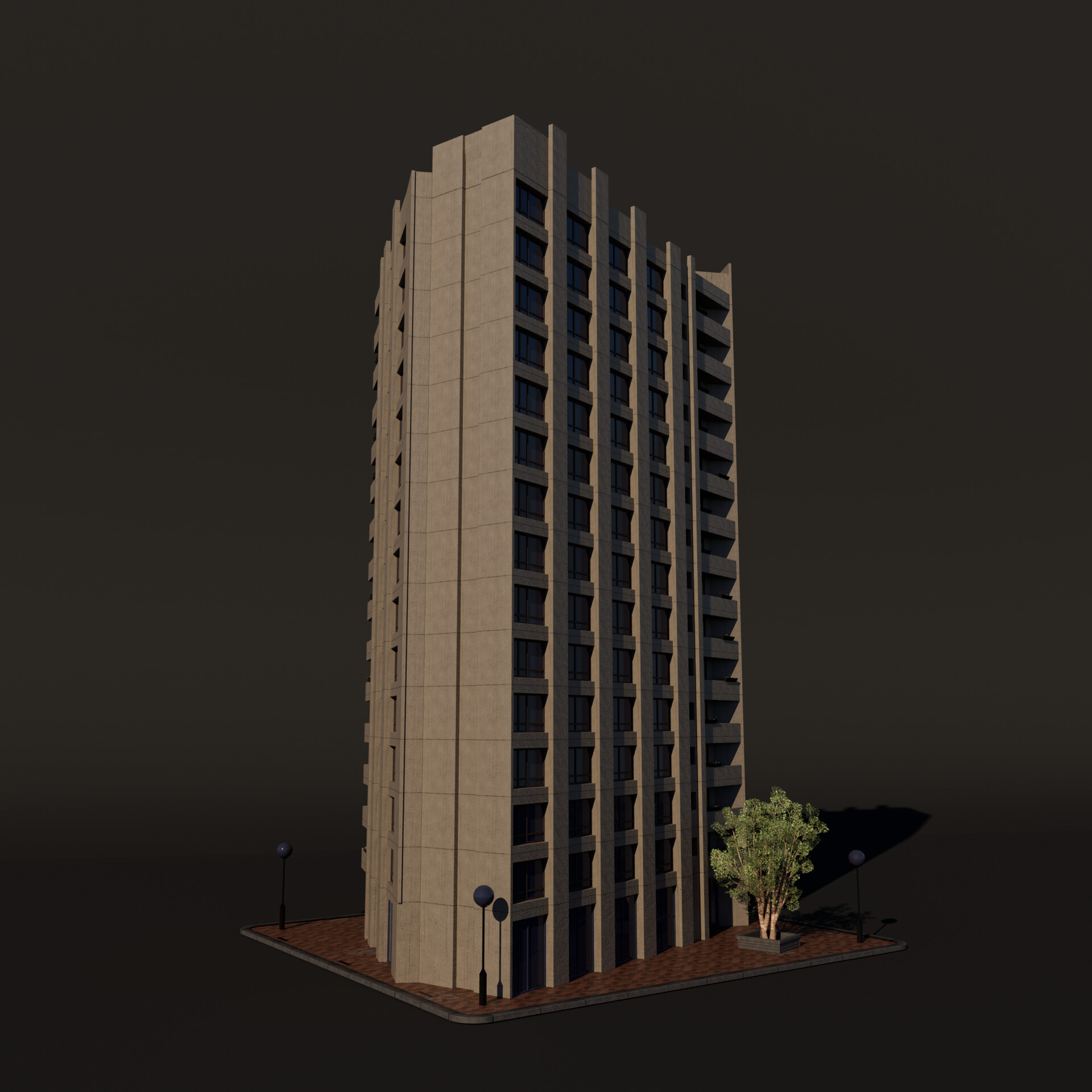 ArtStation - Modular concrete tower scene // Substance Designer ...
